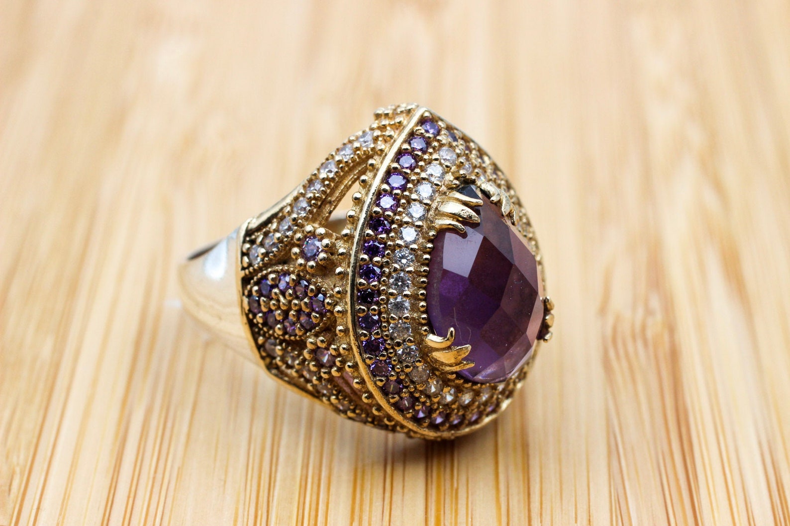 Amethyst Ring Handmade Women's Ring Turkish Handmade | Etsy