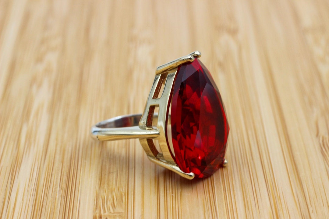 Ruby Ring, Handmade Women's Ring, Turkish Handmade Ring, Authentic Ring ...