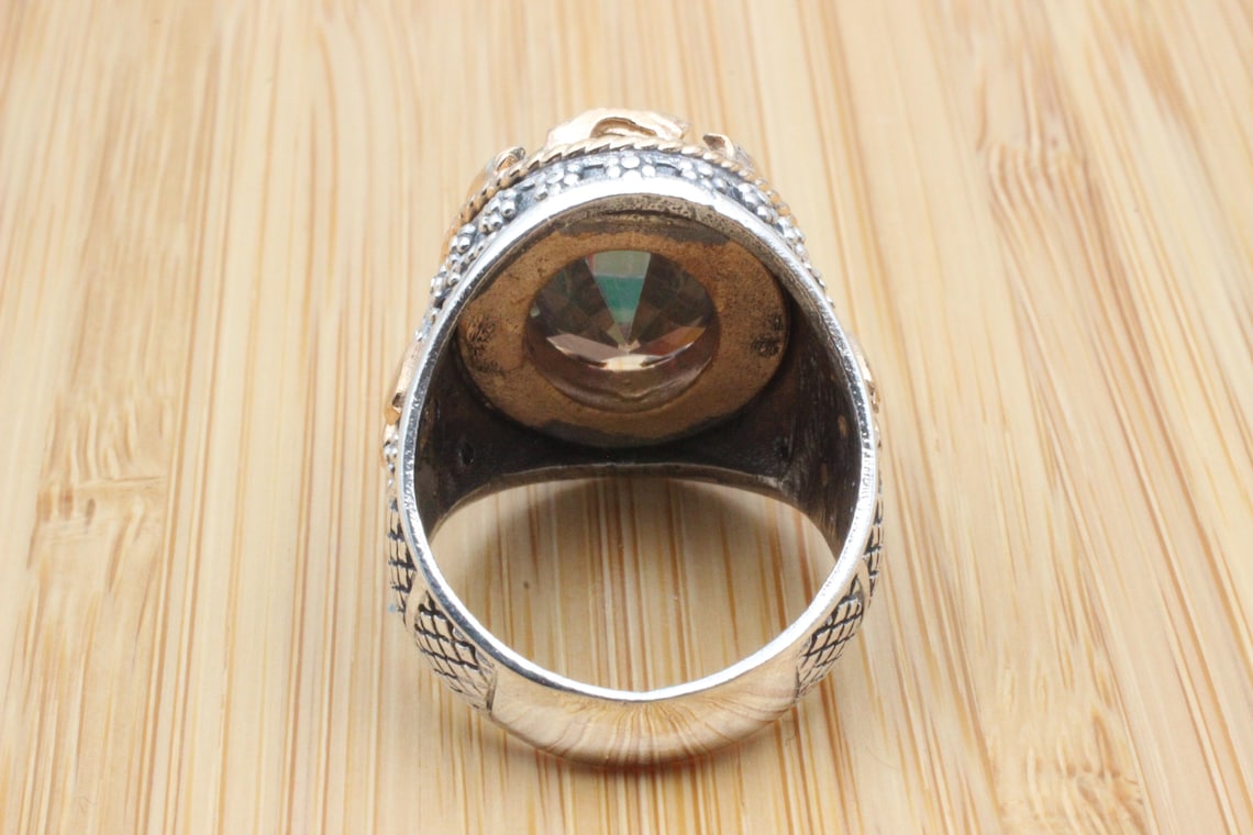 Turkish Handmade Silver Men's Ring Men's Handmade - Etsy