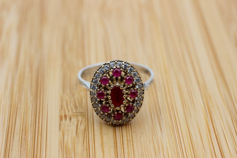 Ruby Ring Handmade Women's Ring Turkish Handmade Ring - Etsy