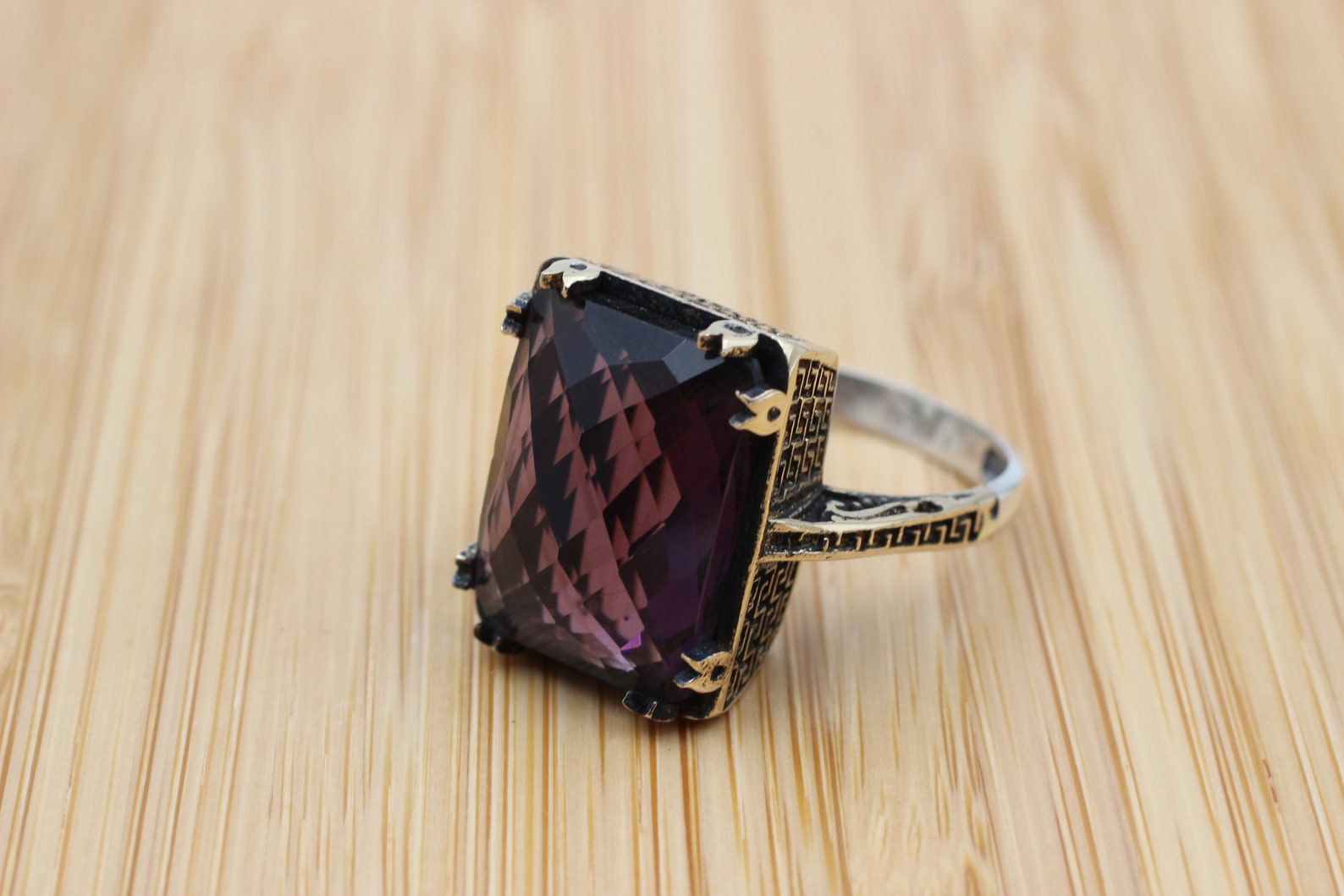 Amethyst Ring Handmade Women's Ring Turkish Handmade - Etsy