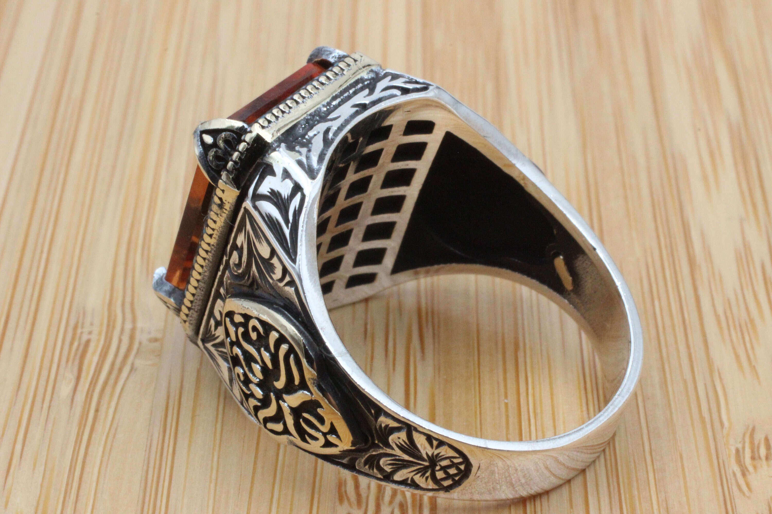 Men's Handmade Ring Turkish Handmade Silver Men Ring - Etsy