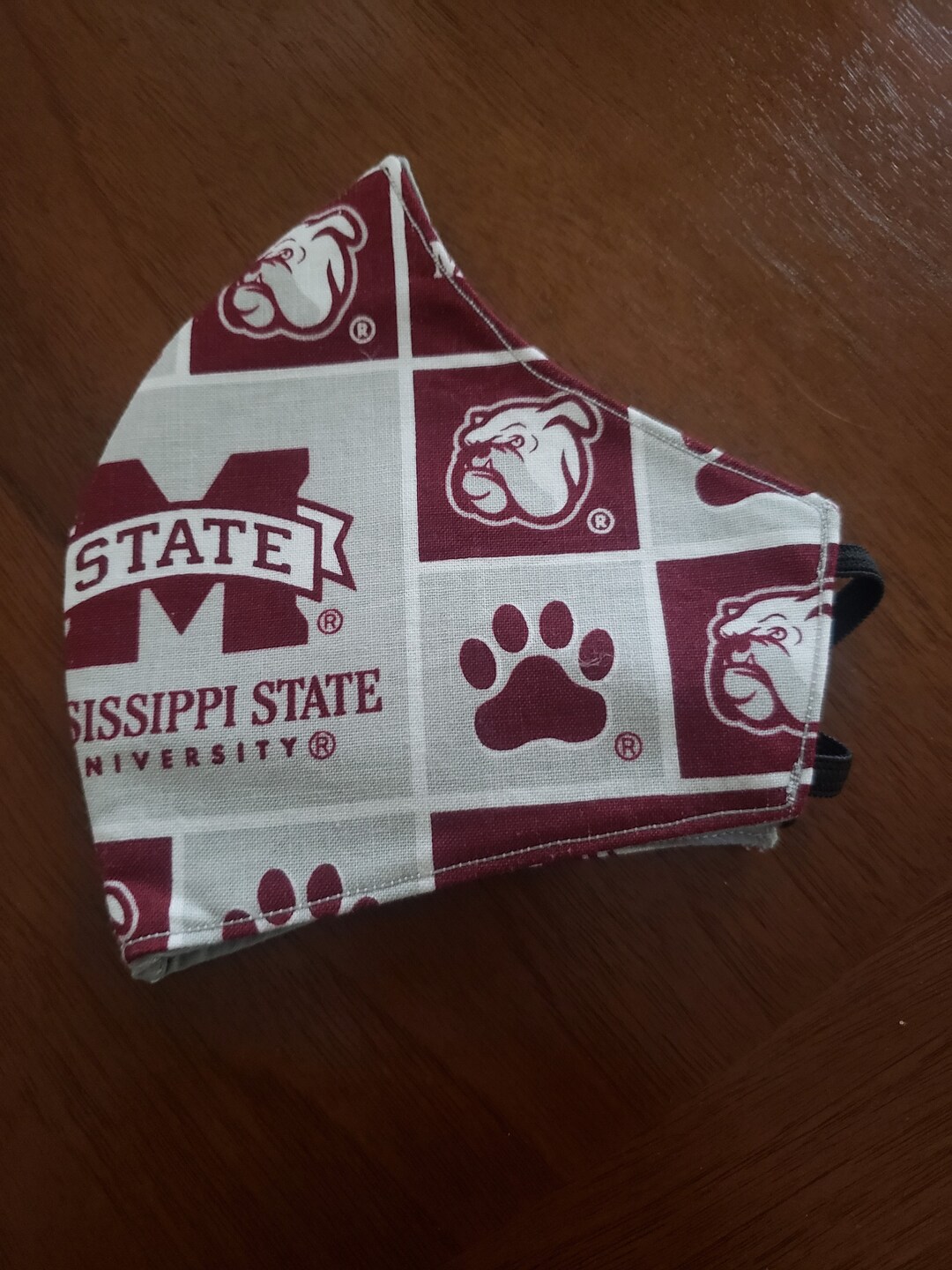 Mississippi State Bulldog Msu State Face Mask Double Layer - Etsy
