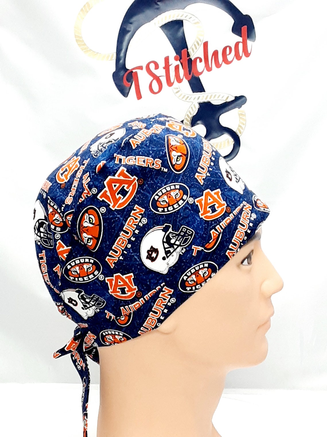 Auburn Tigers Scrub Cap Surgical Scrub Hat Buttons +/- Health Hero ...
