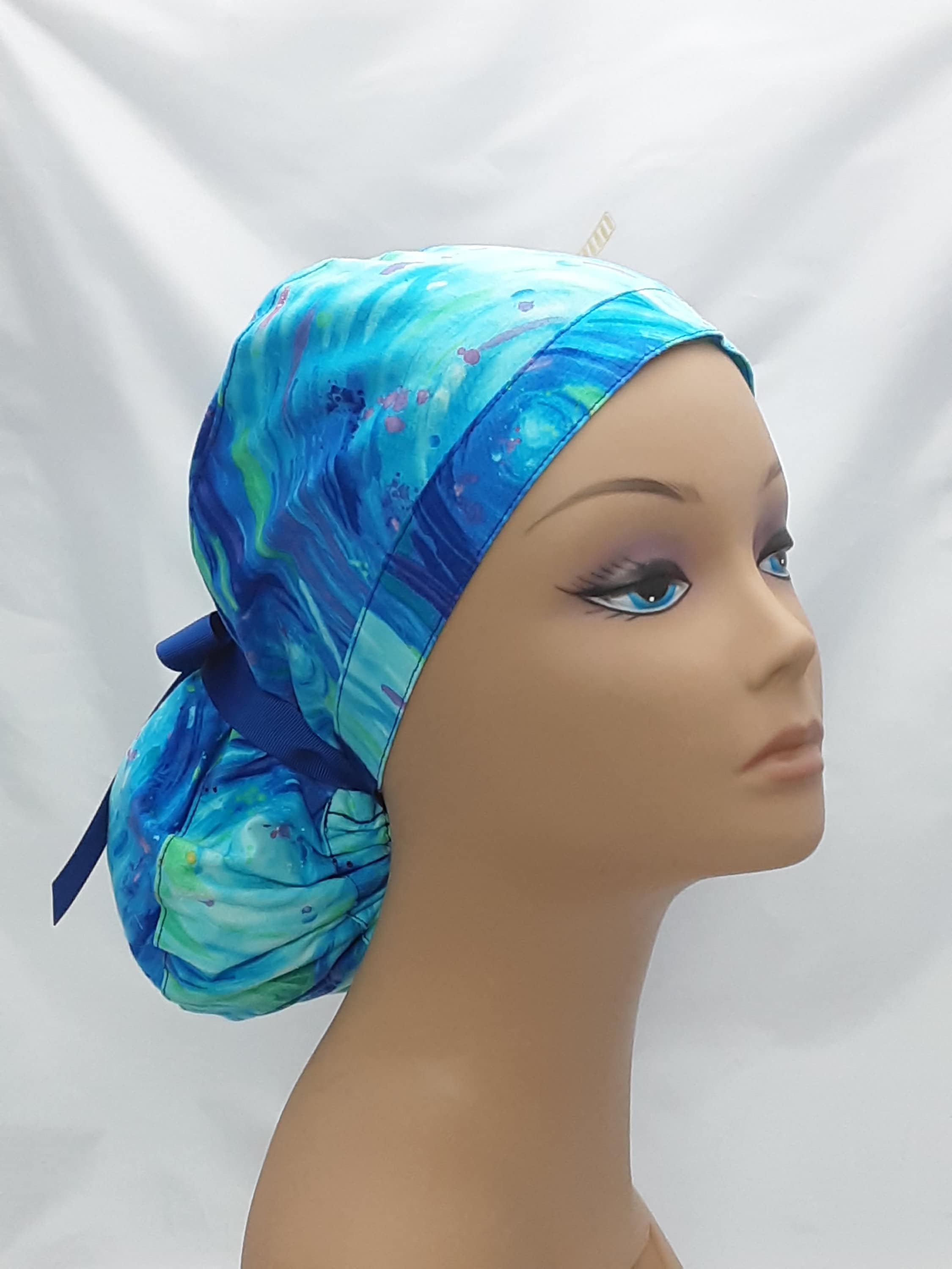 Surgical Cap, Scrub Caps, Scrub Hats, Surgery Caps, Blue Ocean Swirls ...