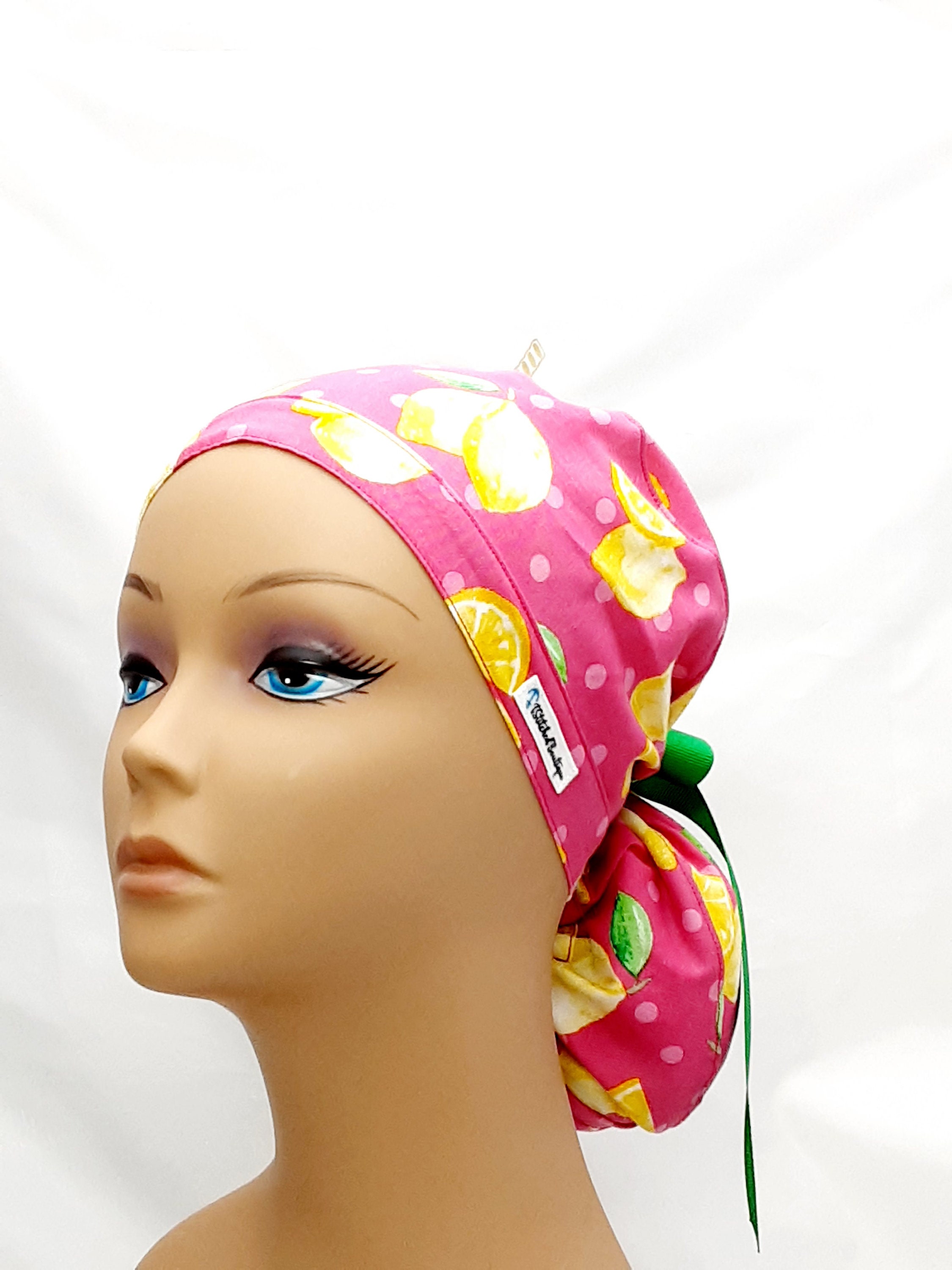 Surgical Scrub Cap Womens Scrub Hatsscrub Headwear Lemon | Etsy