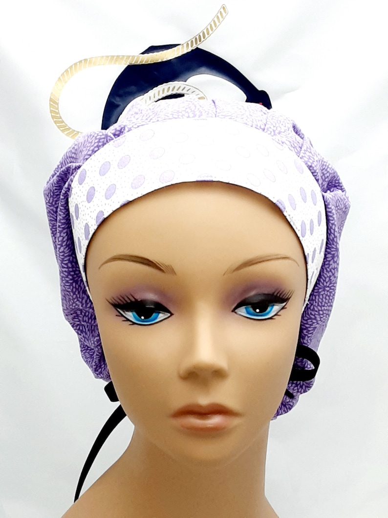Purple Burst Dot Print Bouffant Scrub Cap Surgical Scrub Hat - Etsy
