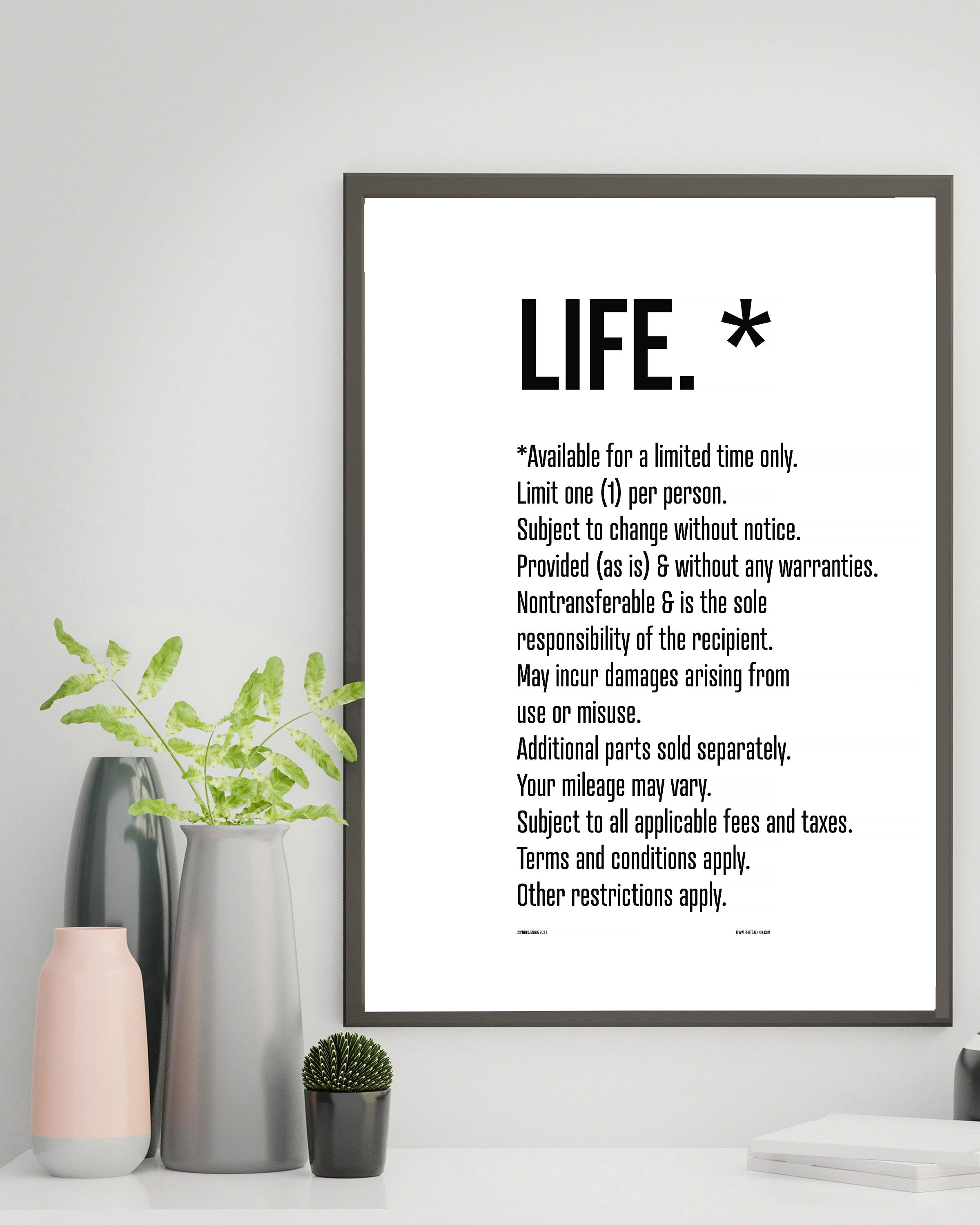 LIFE Poster Quote Wall Art Printable Wall Art Digital Download - Etsy