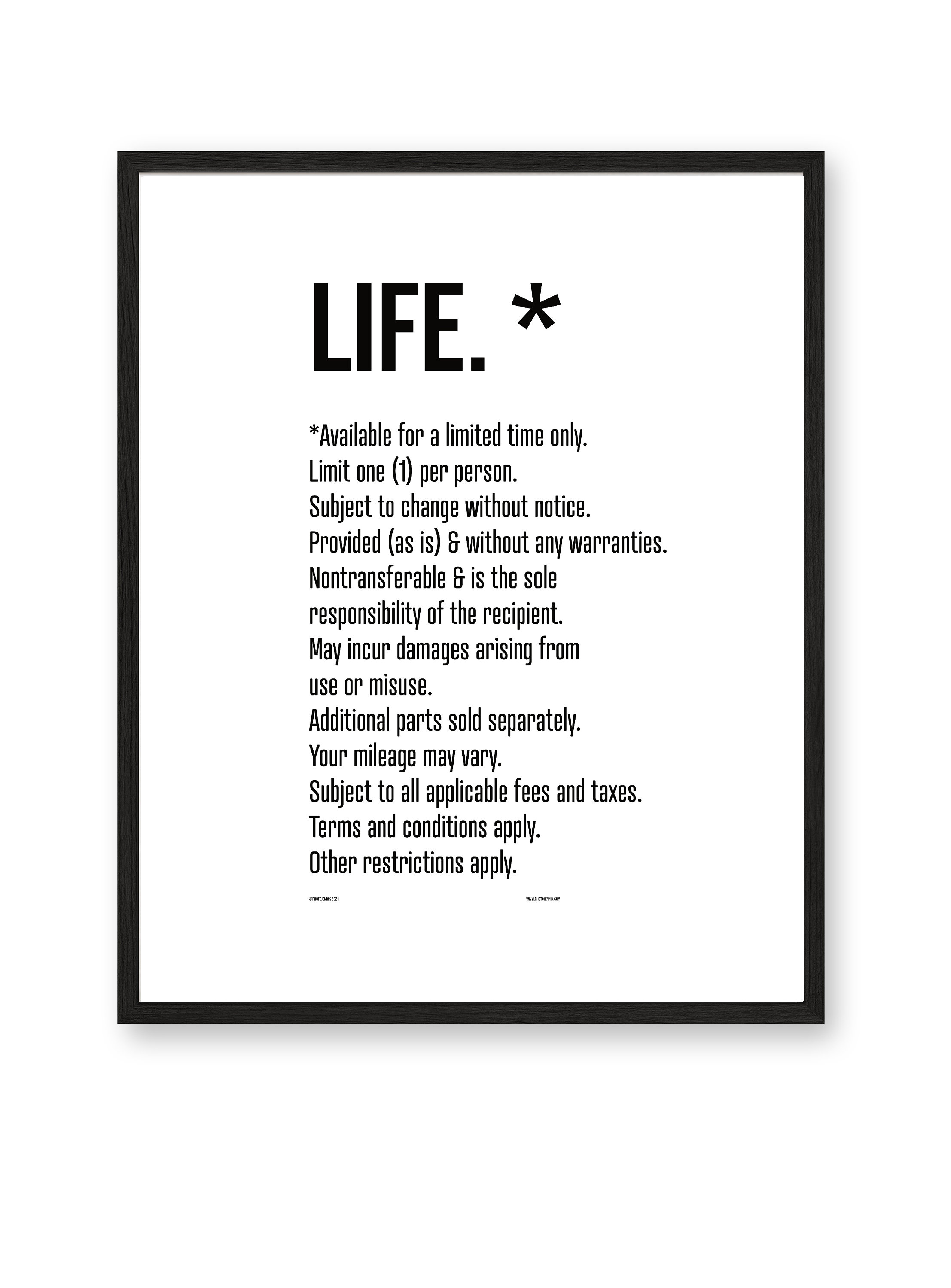 LIFE * Poster Quote Wall Art Printable Wall Art Digital Download - Etsy