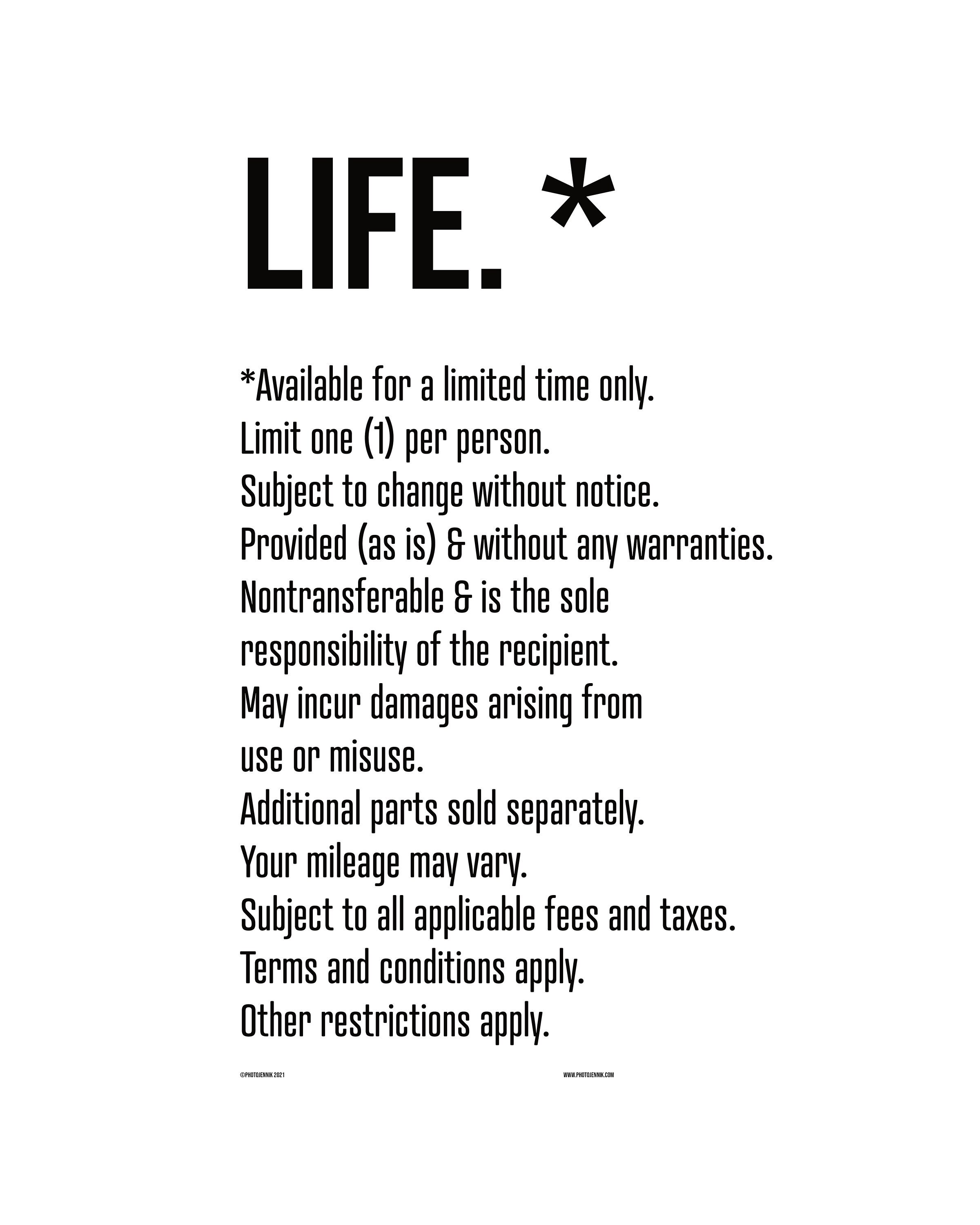 LIFE * Poster Quote Wall Art Printable Wall Art Digital Download - Etsy