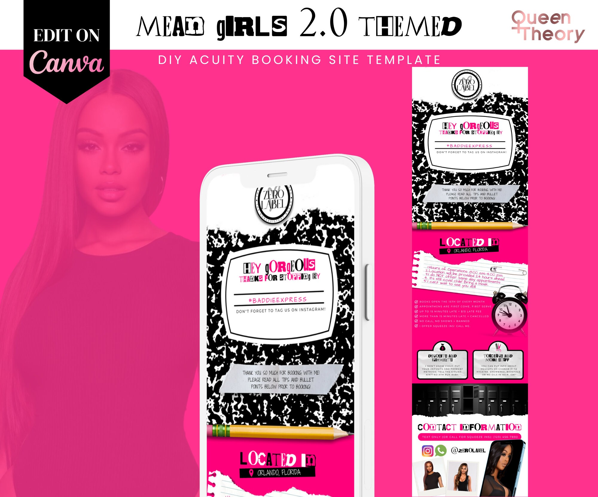 Mean Girls 2.0 Themed DIY Acuity Scheduling Template Acuity Site ...