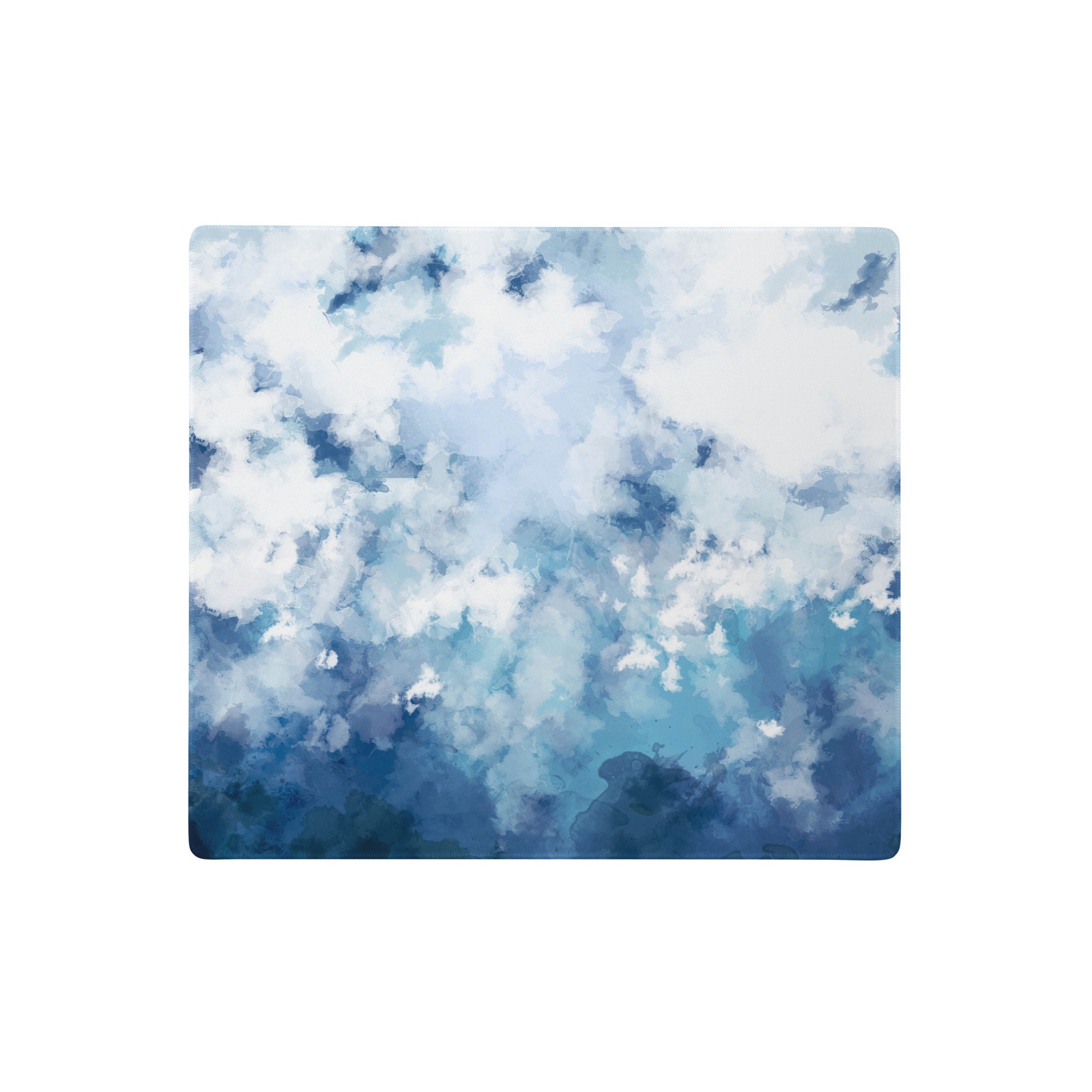 Blue White Watercolor Gaming Mouse Pad Desk Mat Extended - Etsy