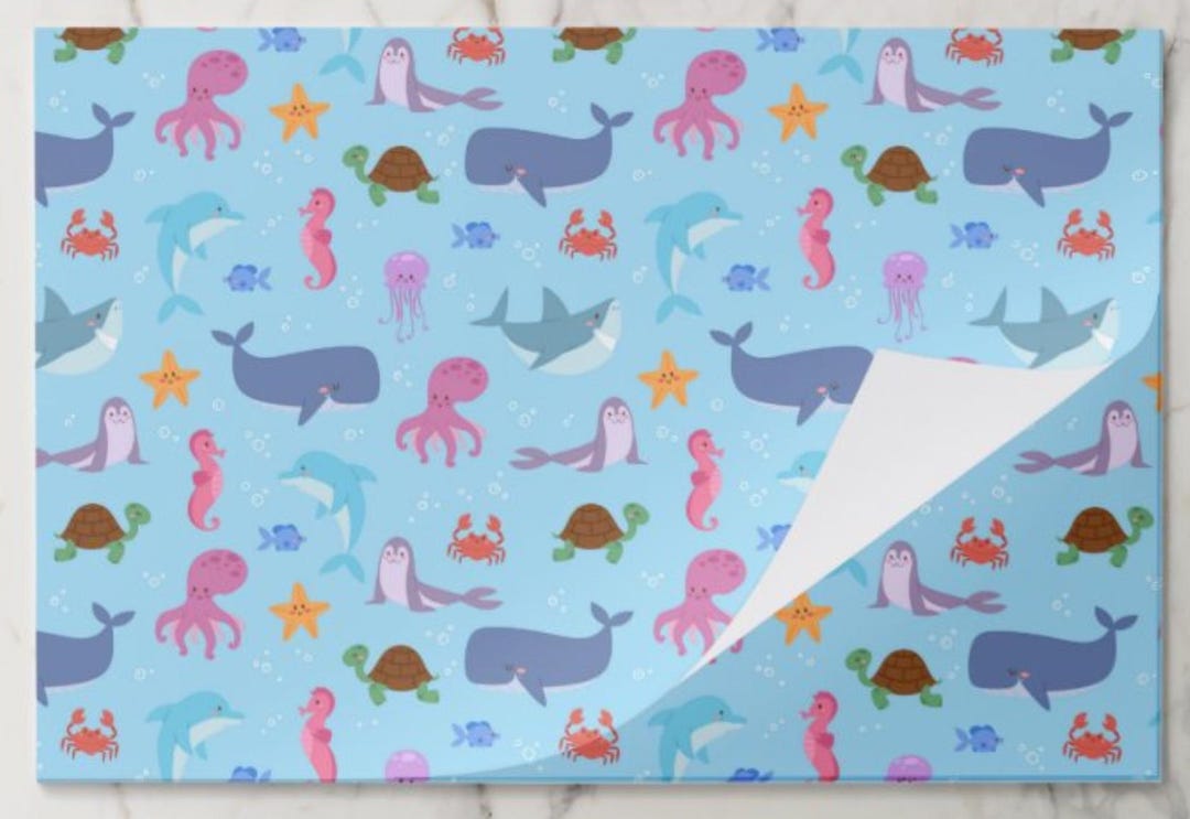 Sea Animals Paper Placemats, Set of 25 - Etsy