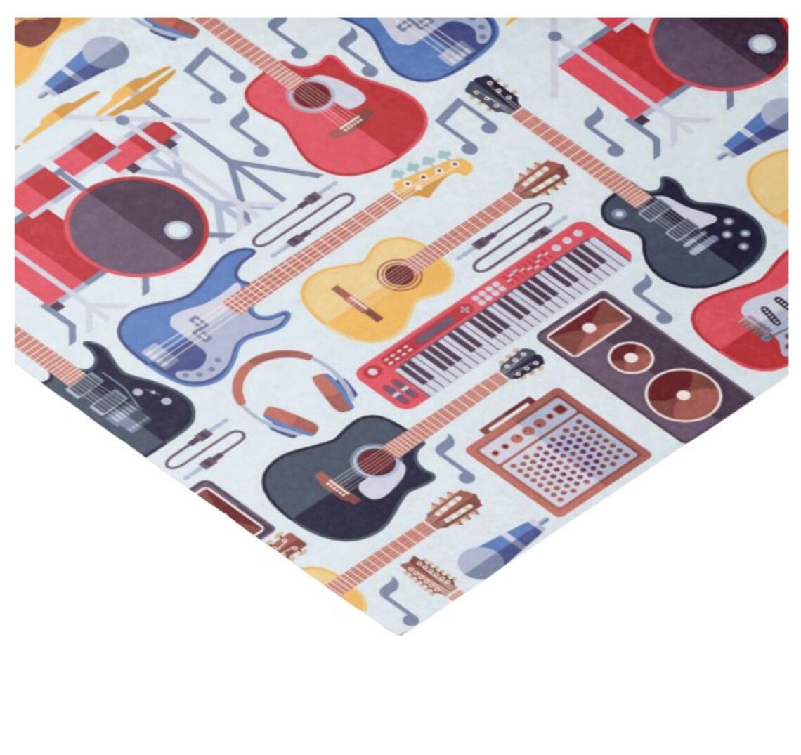 Music Tissue Paper Decoupage Musical Instruments Craft Gift, Set of 3 ...