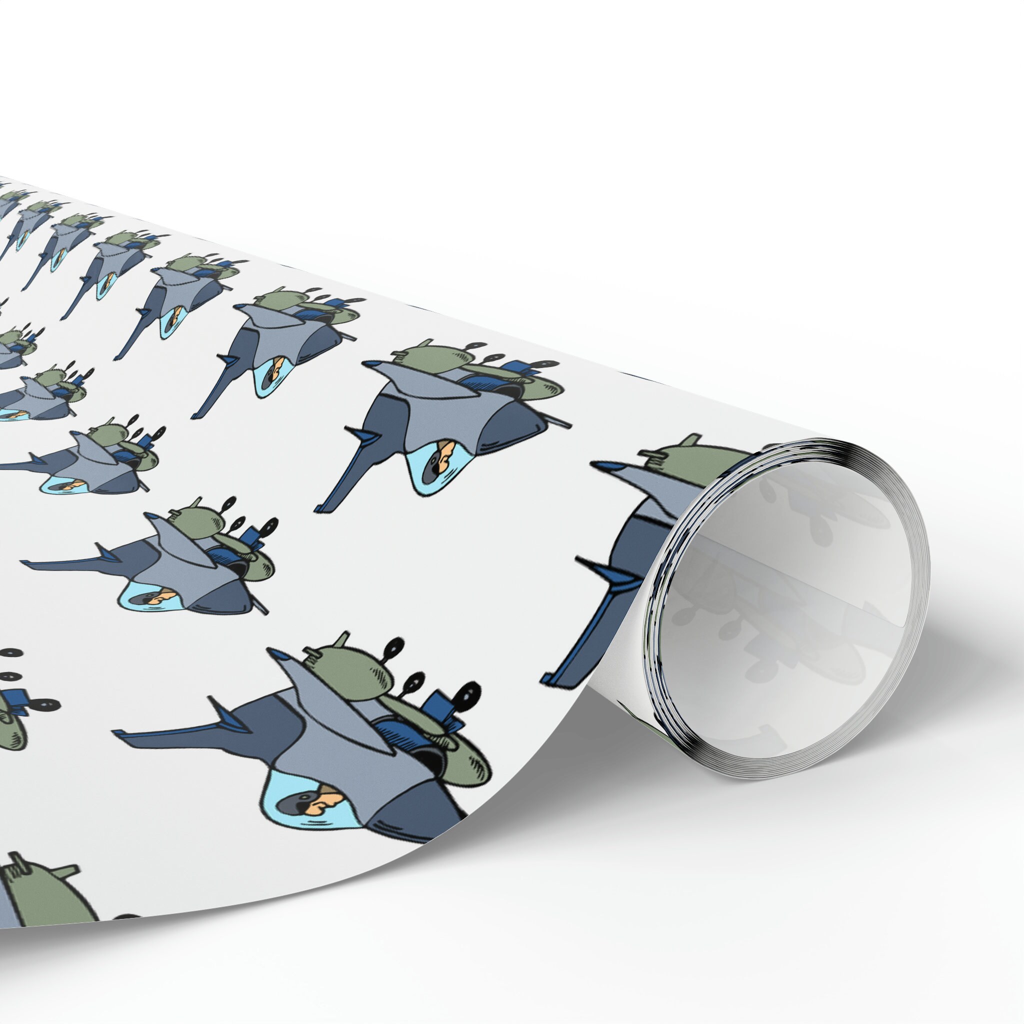 Military Fighter Jet Wrapping Paper Aircraft Gift Wrap Birthday Party ...