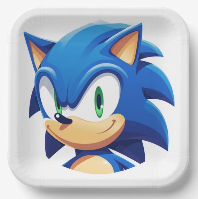 Sonic Hedgehog Square Paper Plates Birthday Party, Set of 8 - Etsy