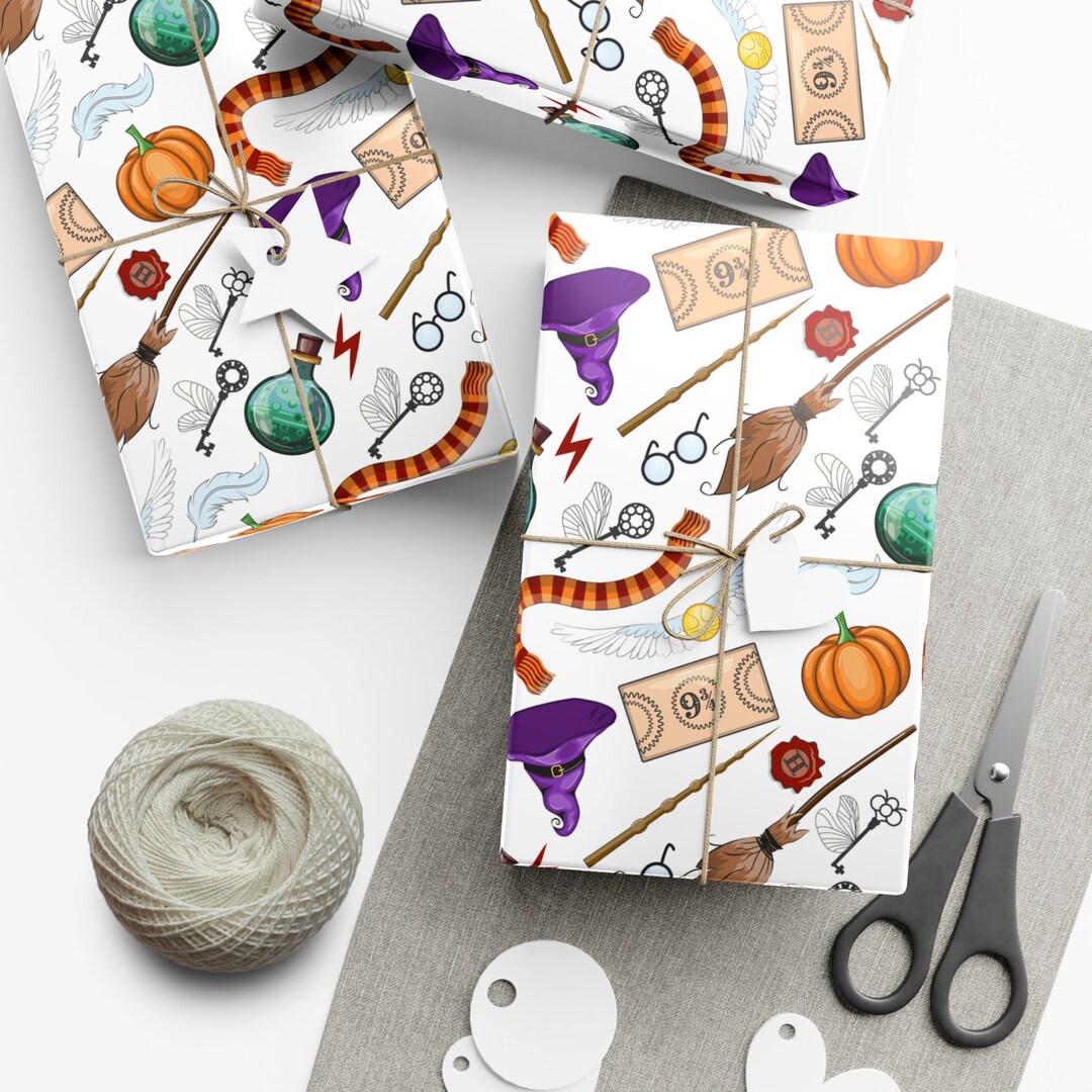 Wizard HP Wrapping Paper Birthday Gift Wrap Party Boy Girl Kids - Etsy