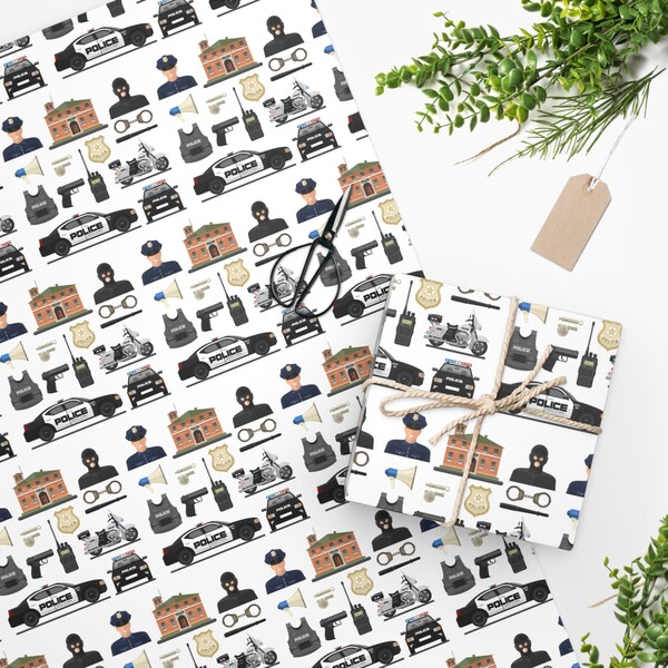 Police Car Wrapping Paper Roll - Etsy