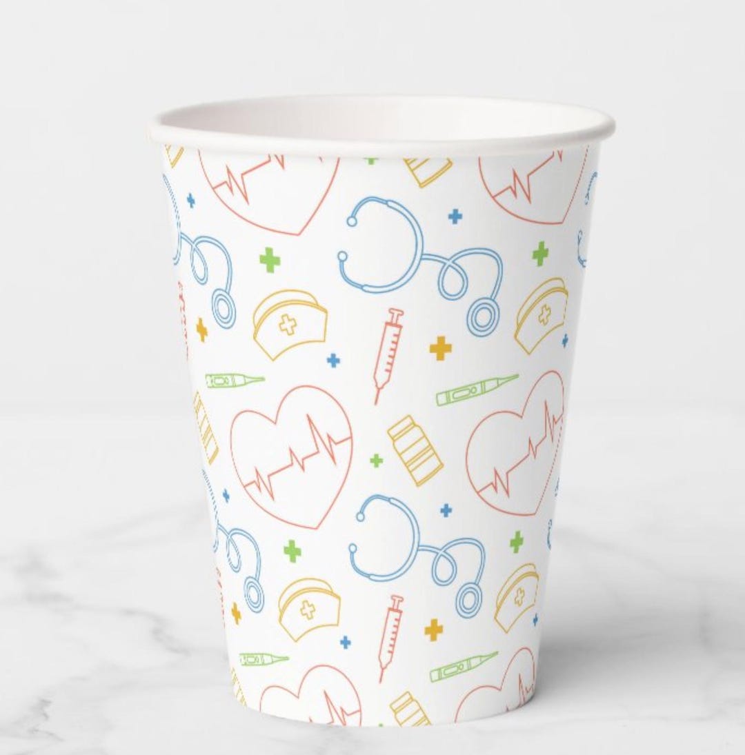 Doctor Nurse Paper Cups Birthday Party Medical Healthcare, Set of 8 - Etsy