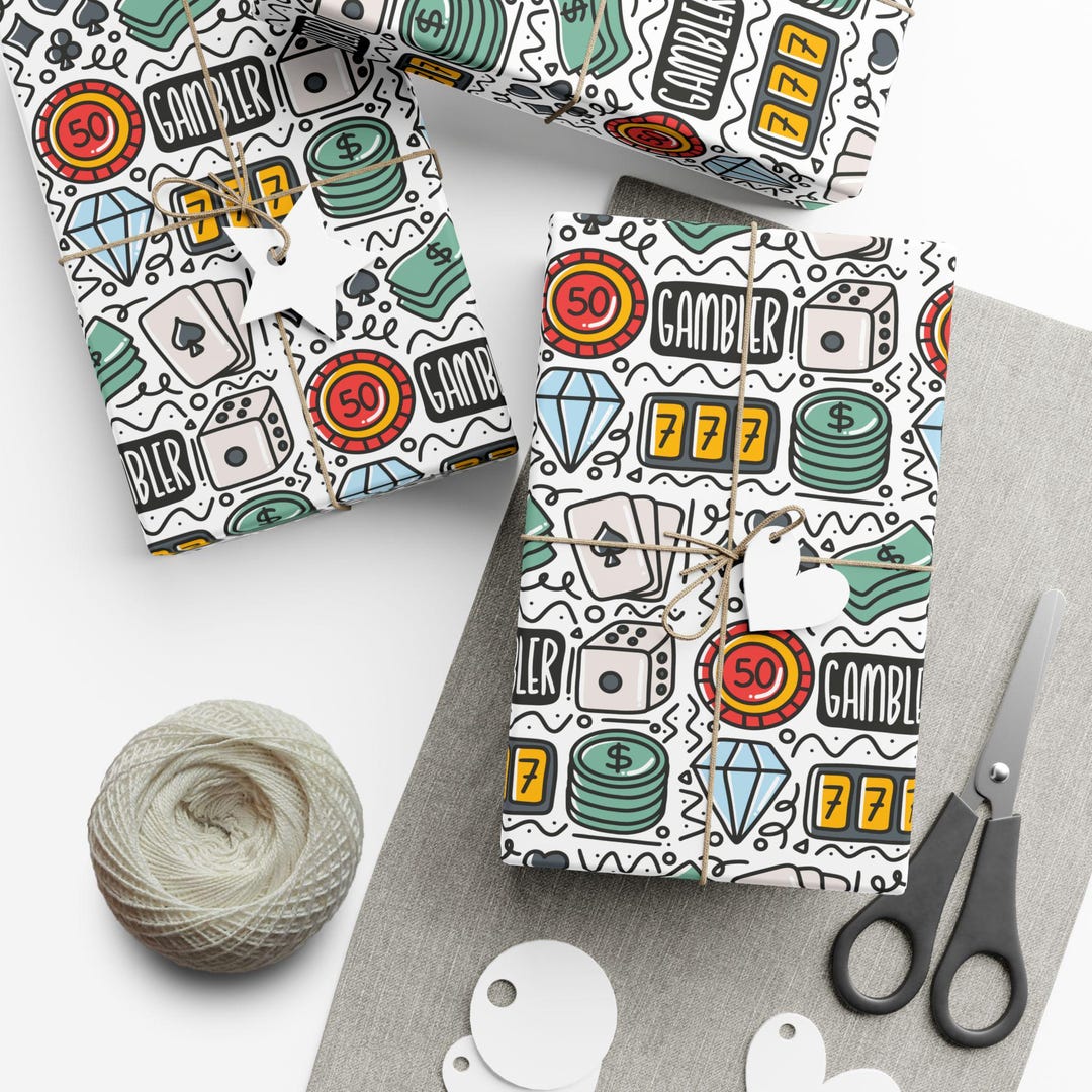 Gambling Wrapping Paper - Etsy