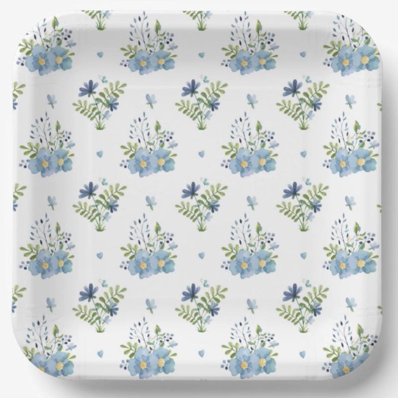 Square Paper Plates - Etsy