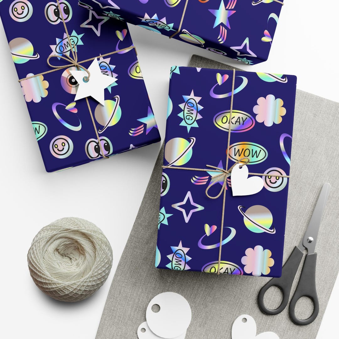 Y2K Wrapping Paper Nostalgia Retro Gift Wrap - Etsy