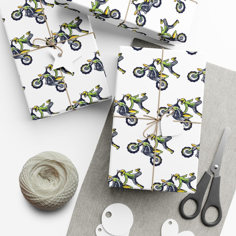 Dirt Bike Wrapping Paper - Etsy