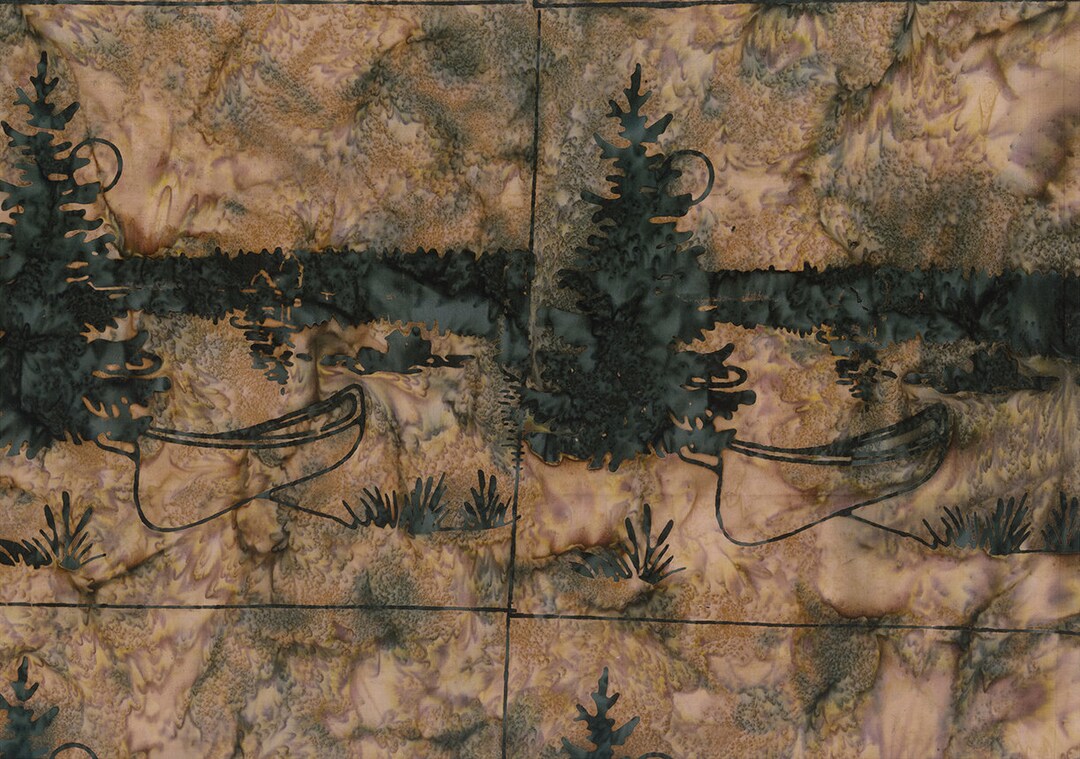 Canoe Lake, Canoe Panel, Dark Green, Northcott Fabrics - Etsy