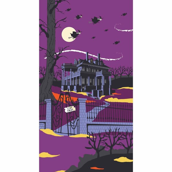 Haunted House Quilt Panel - Etsy