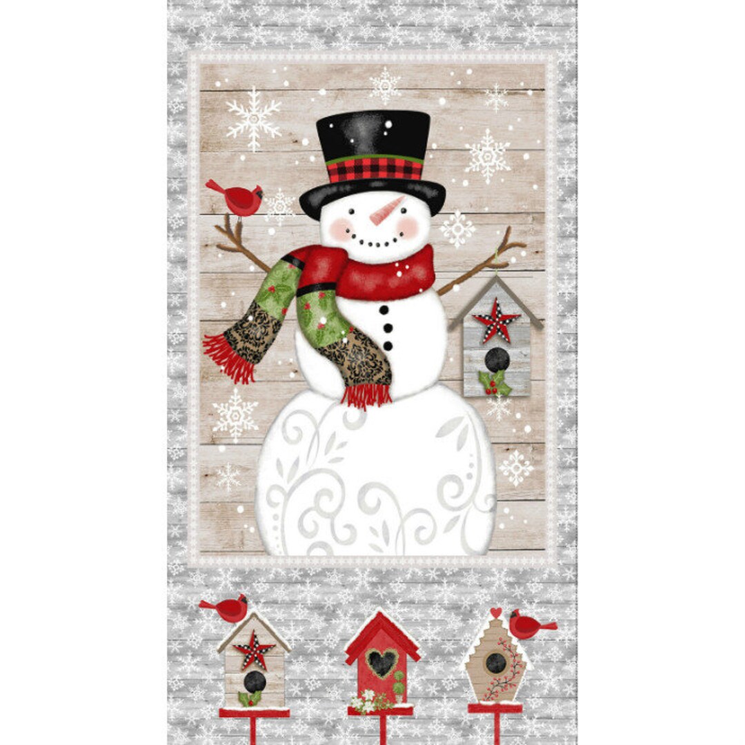 Snow Place Like Home! SNOWMAN PANEL - Etsy