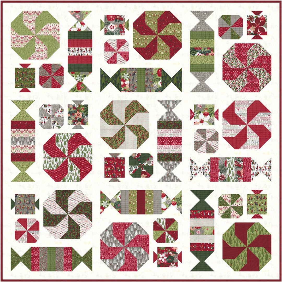 Candy Land Quilt Pattern, Finishes 68" X 68", by Basic Gray - Etsy