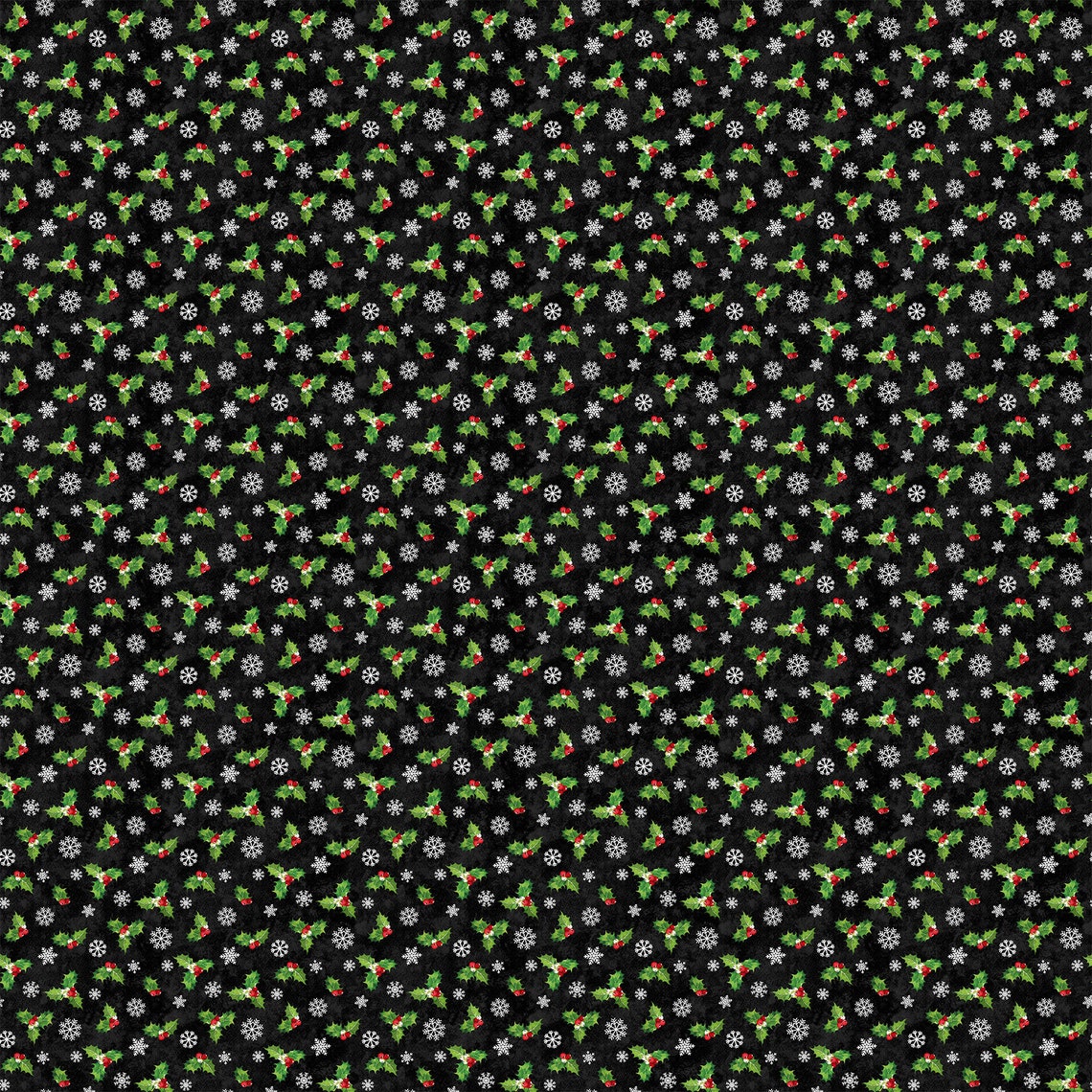 Sugar Coated, Holly Toss || DP27148-99 || Northcott, Black Multi - Etsy