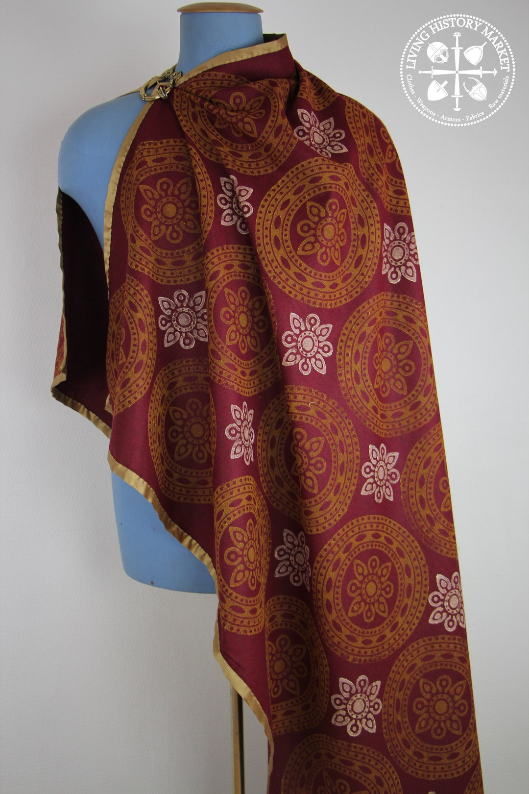 Rus Viking Stamped Wool Cape Chernigov Pattern - Historical Replica - Etsy