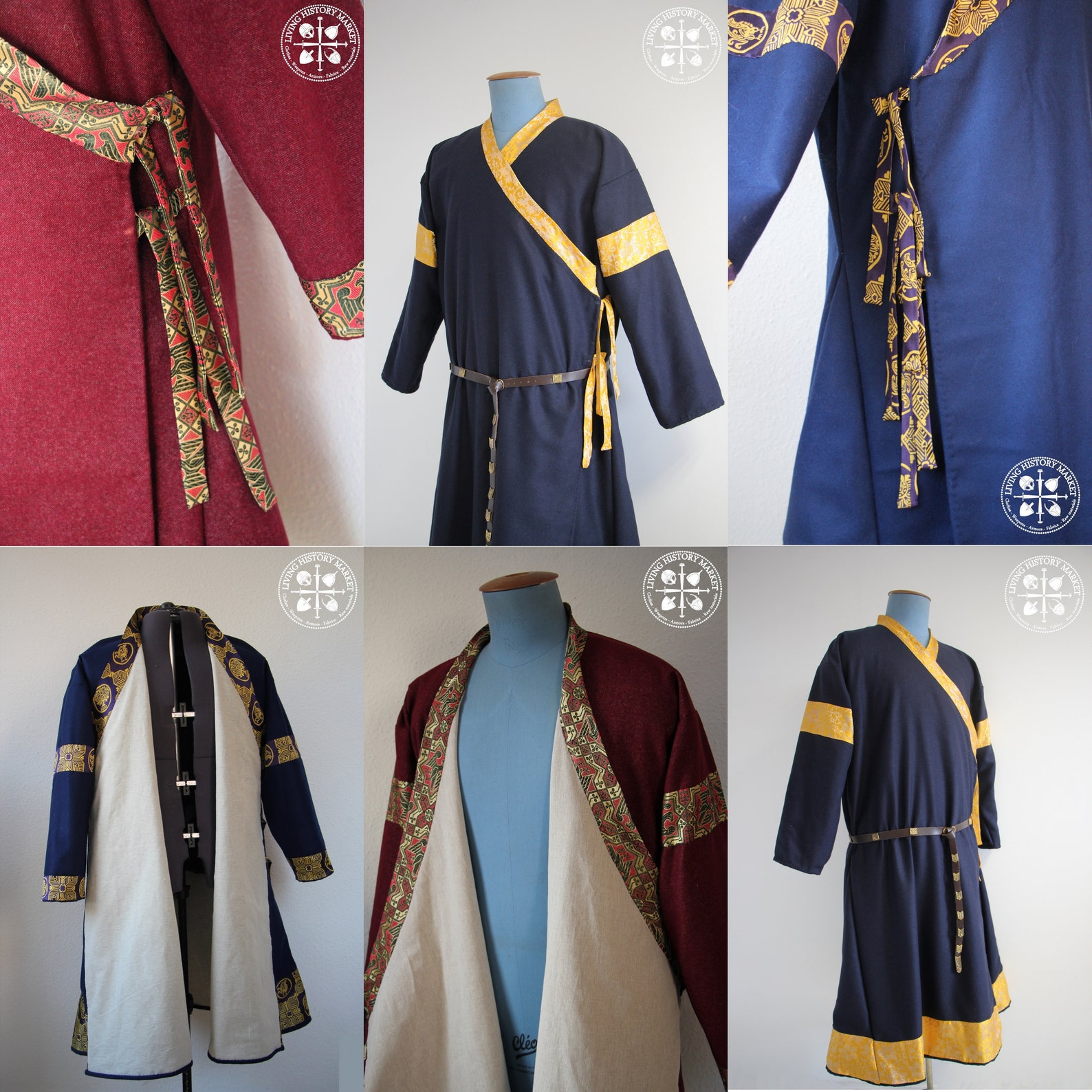 Mongol / Golden-horde / Cuman Caftan With Sil Brocade - for Historical ...