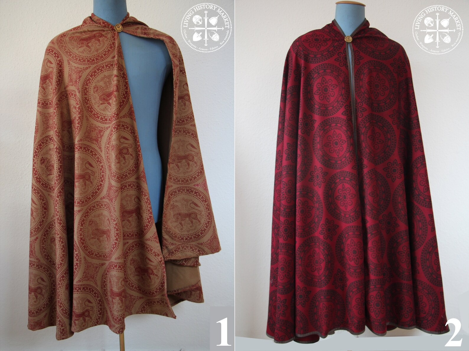 Viking Rus Byzantine Stamped Wool Cape half Circle Shaped | Etsy