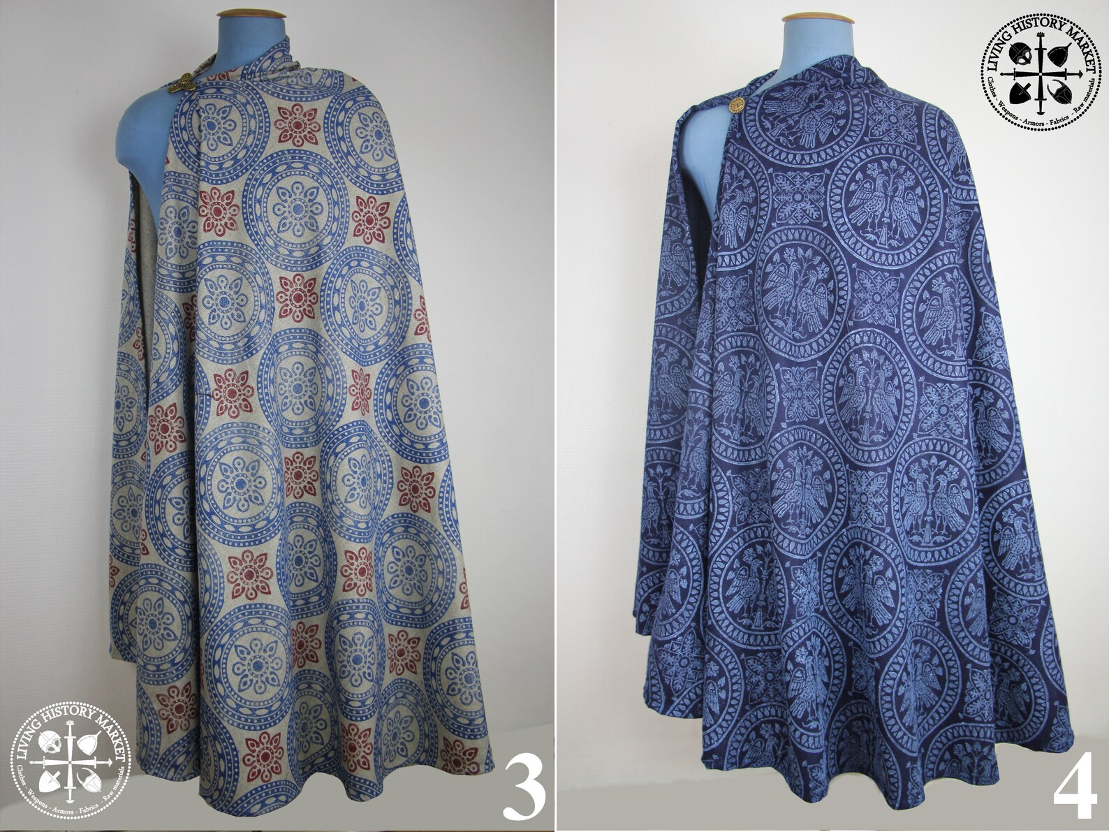 Viking Rus Byzantine Stamped Wool Cape half Circle Shaped | Etsy