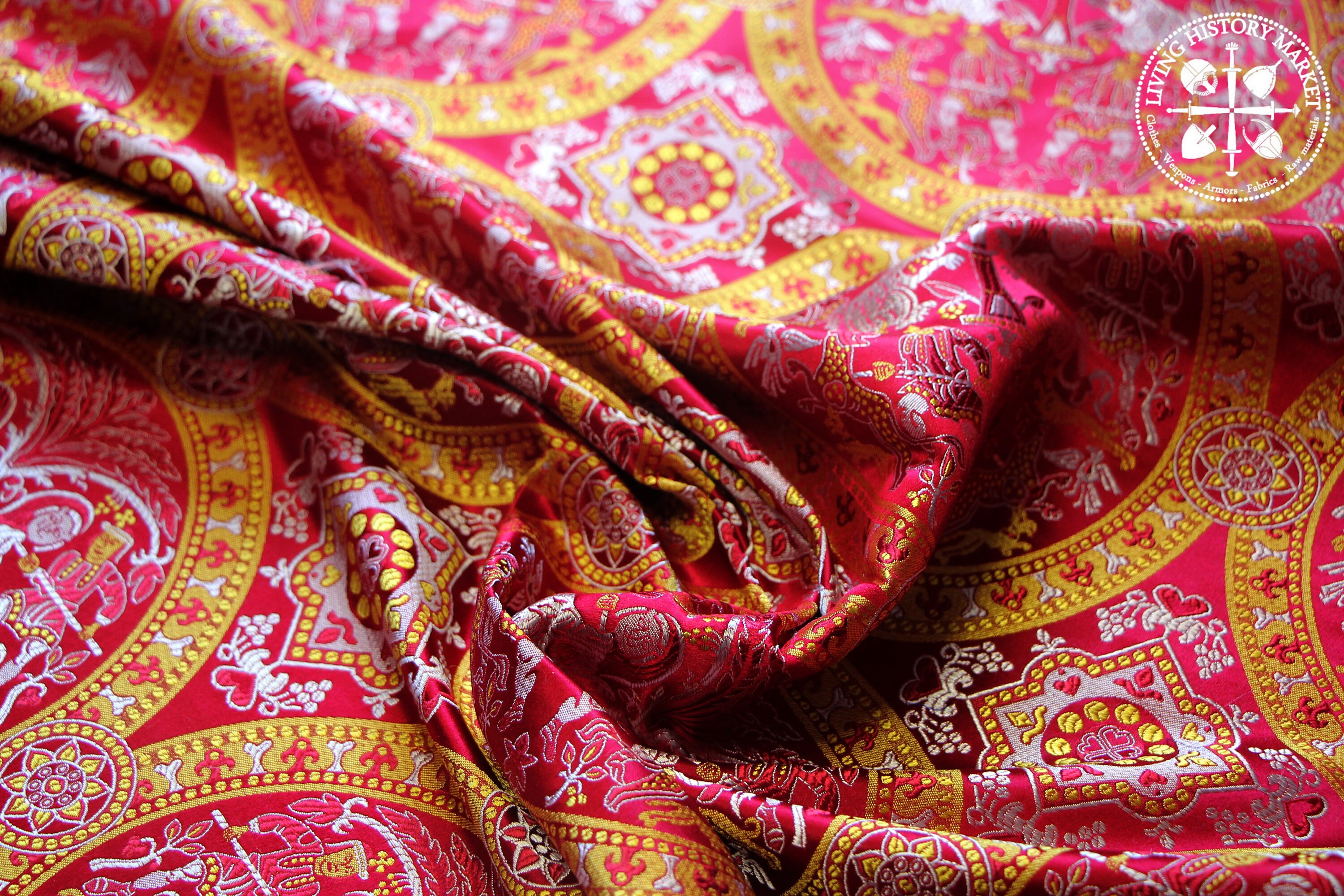 Viking Oseberg Silk Brocade - Byzantine/ Viking / Carolingian - 800 ...