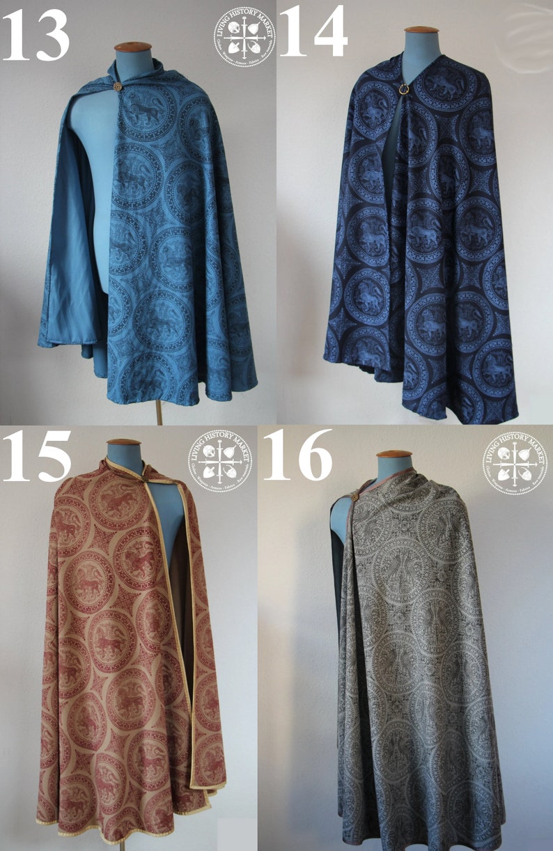 Viking Rus Byzantine Stamped Wool Cape half Circle Shaped - Etsy