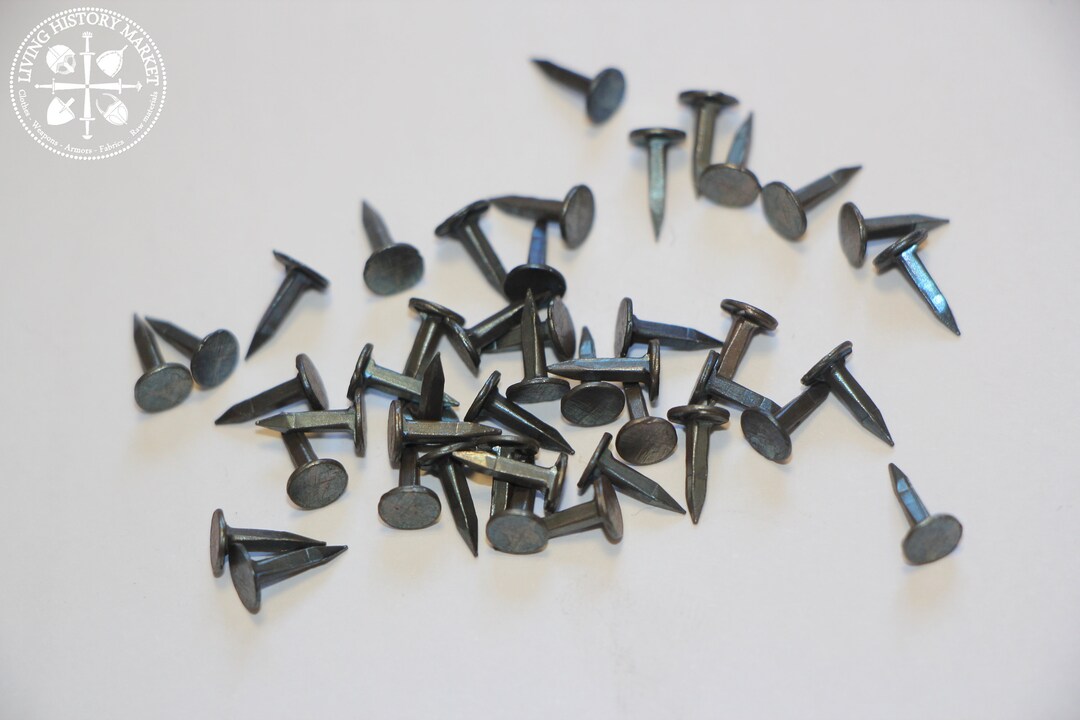 7mm Long Historical Iron Forged Nails - for Medieval Reenactment ...