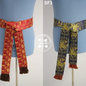 Rus Viking / Kievan Rus Silk Brocade Sash for Historical Reenactment - Etsy