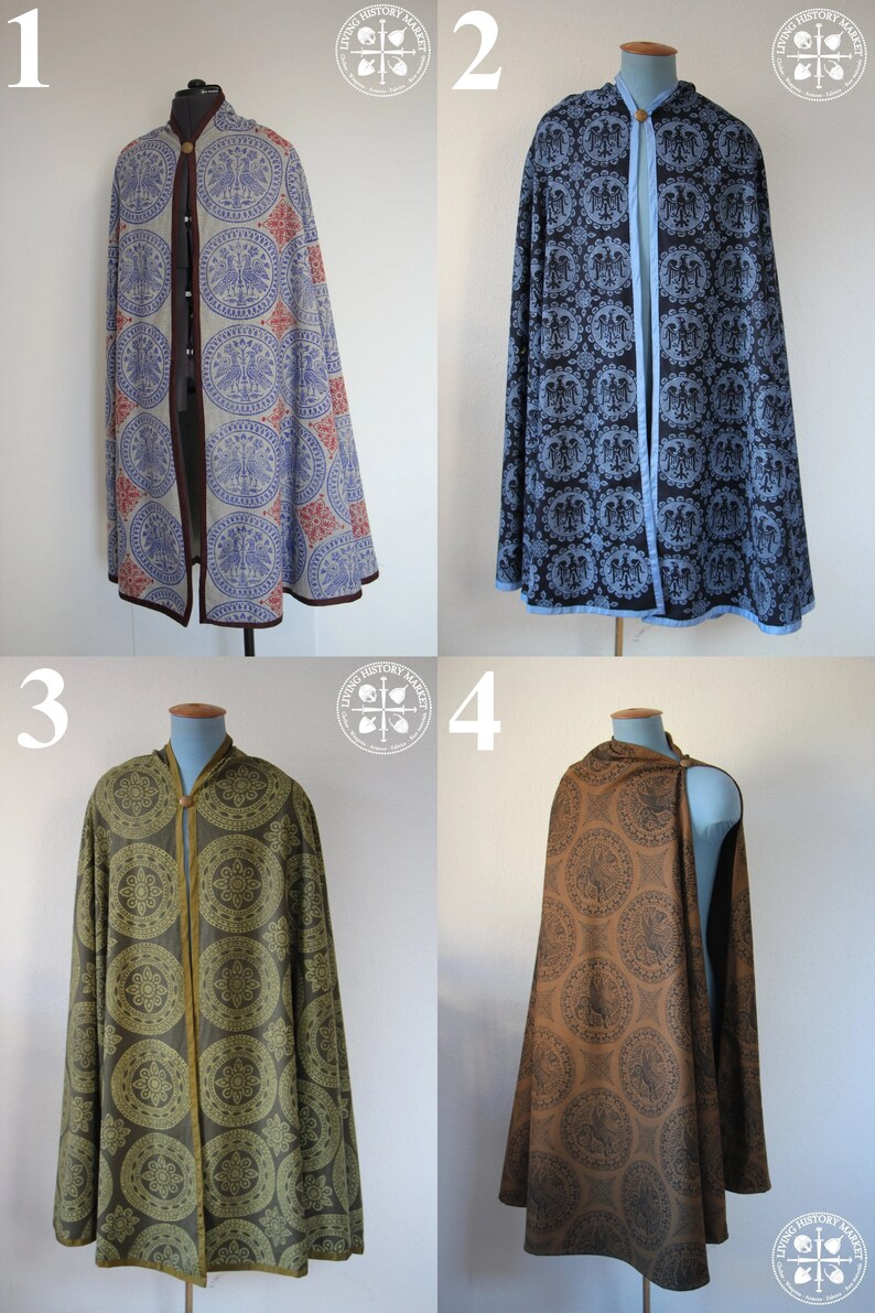 Viking Rus Byzantine Stamped Wool Cape half Circle Shaped - Etsy