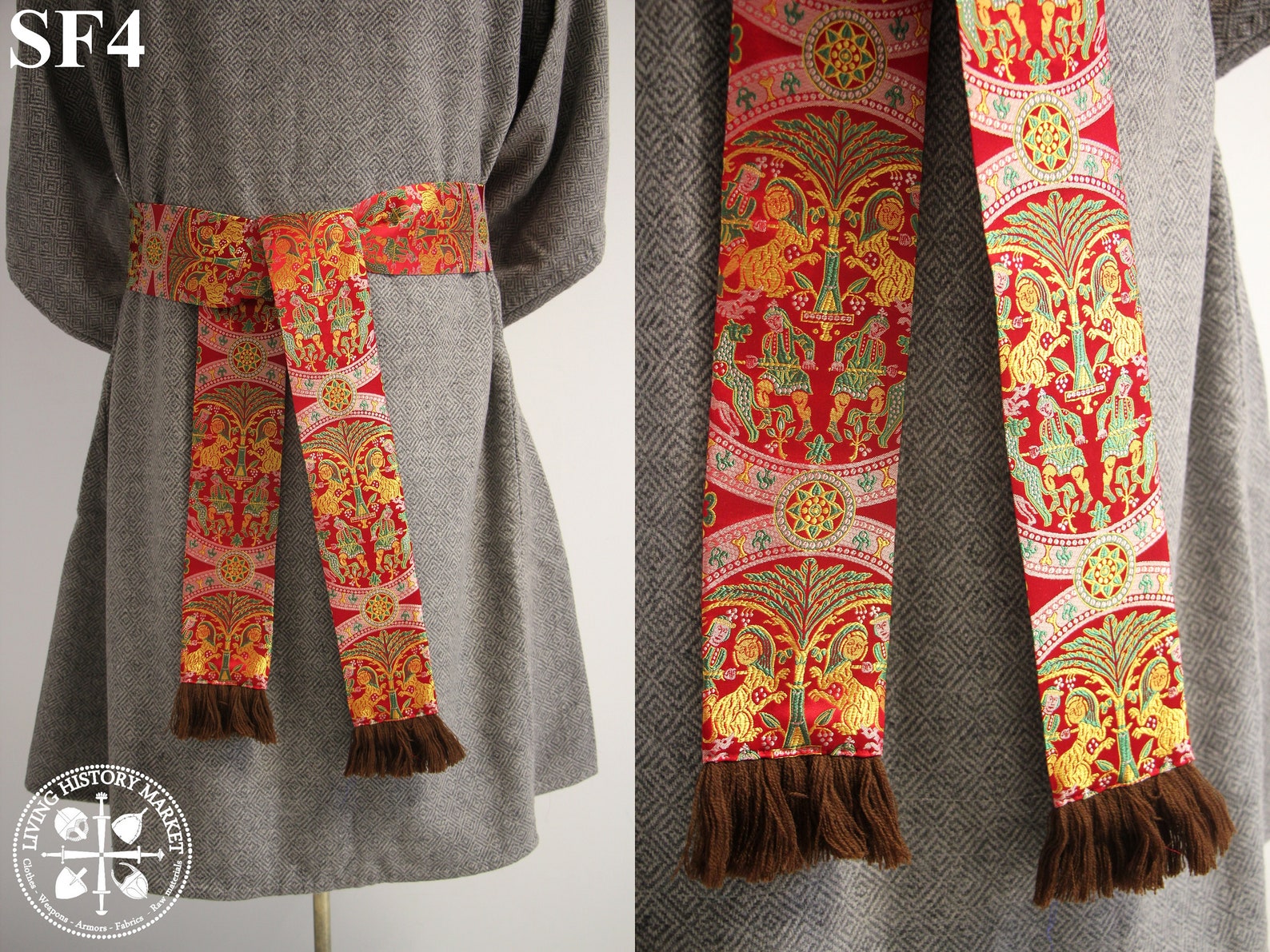 Rus Viking / Kievan Rus Silk Brocade Sash for Historical - Etsy