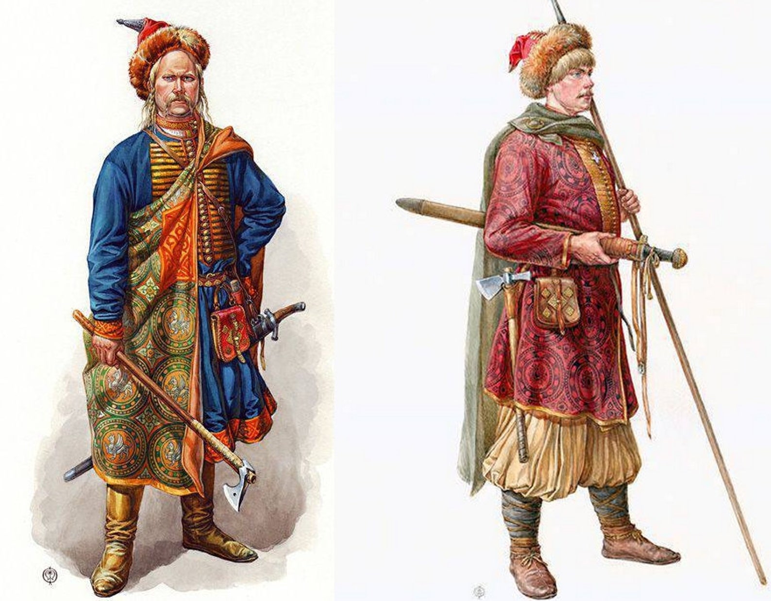 Rus Viking Stamped Wool Cape Chernigov Pattern Historical - Etsy