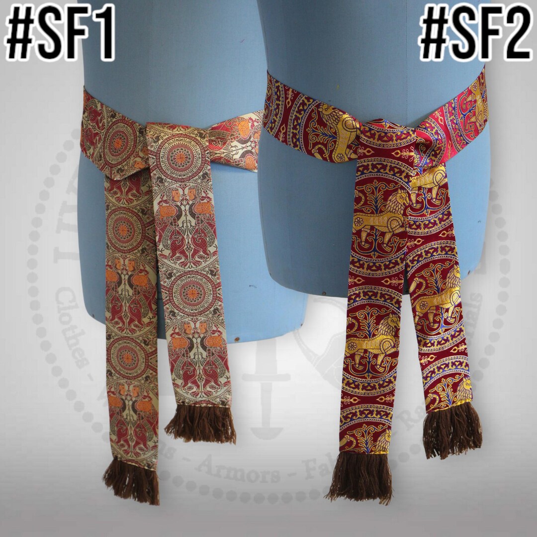Rus Viking / Kievan Rus Silk Brocade Sash for Historical Reenactment - Etsy