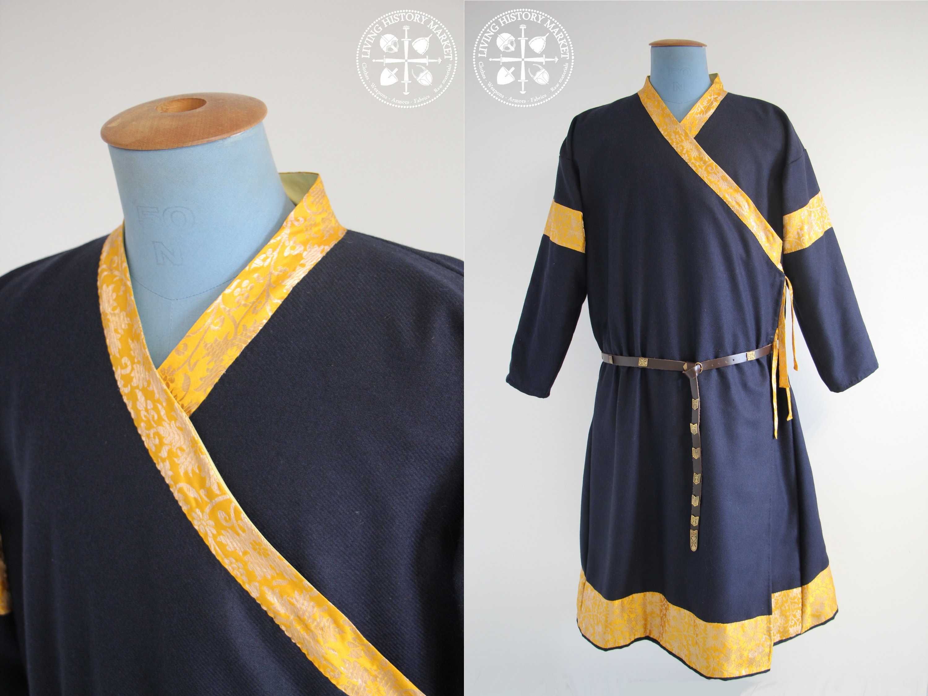 Mongol / Golden-horde / Cuman Caftan With Sil Brocade - for Historical ...