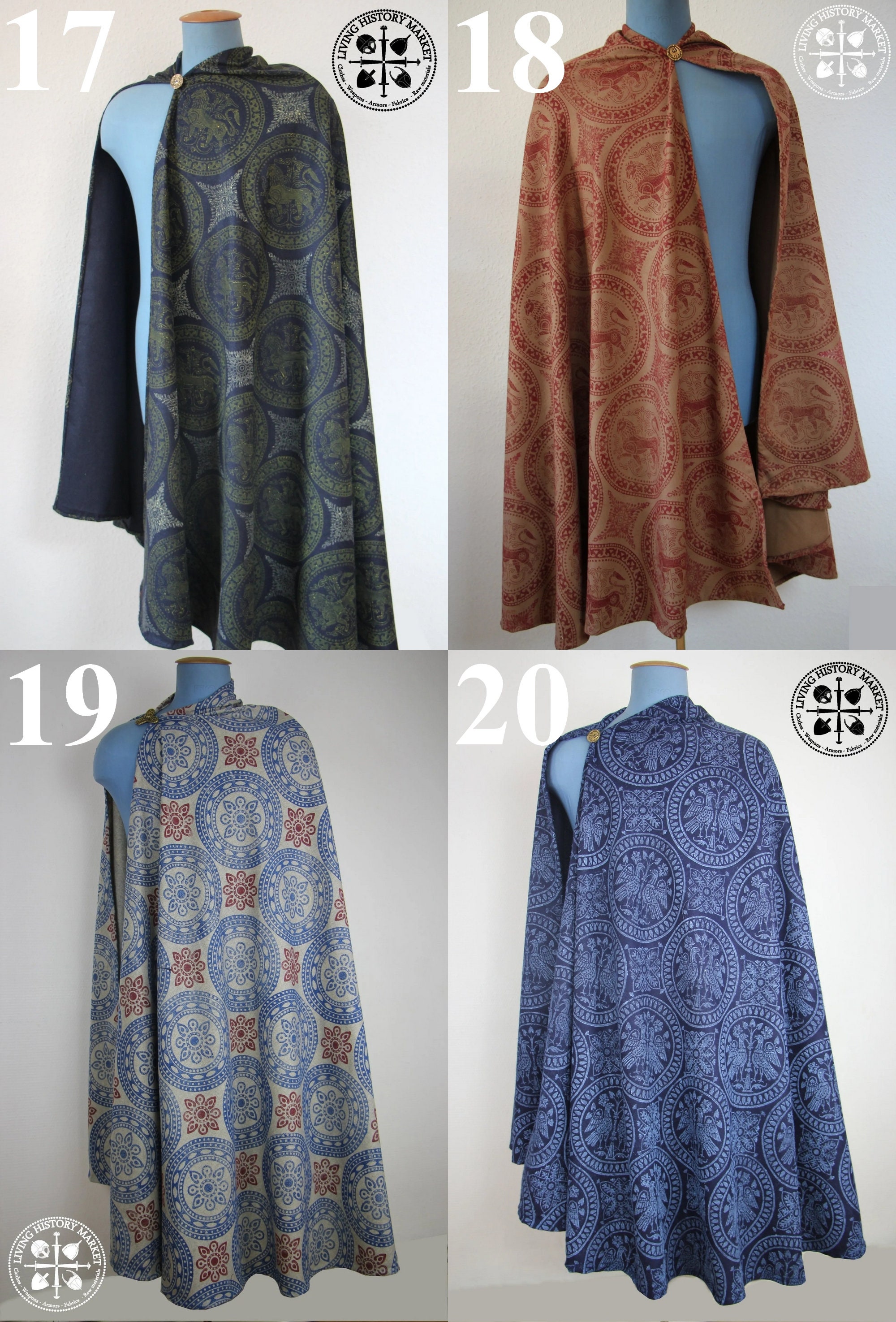 Viking Rus Byzantine Stamped Wool Cape half Circle Shaped - Etsy Canada