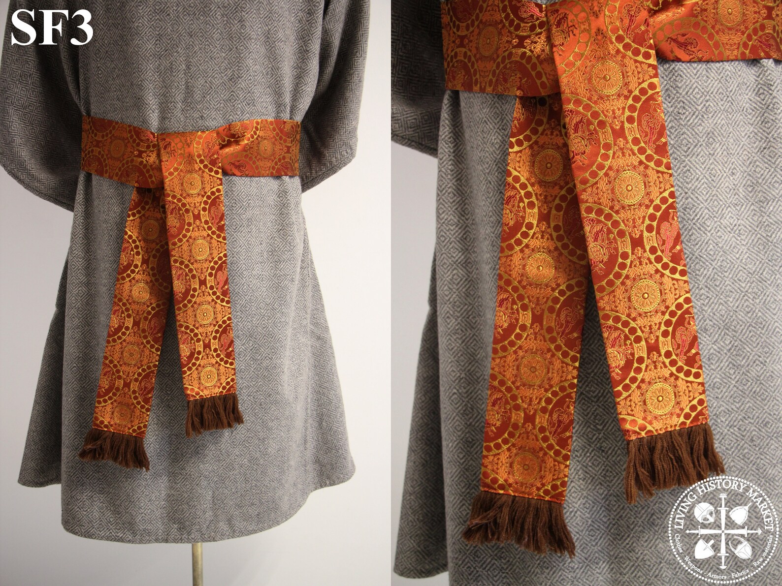 Rus Viking / Kievan Rus Silk Brocade Sash for Historical - Etsy