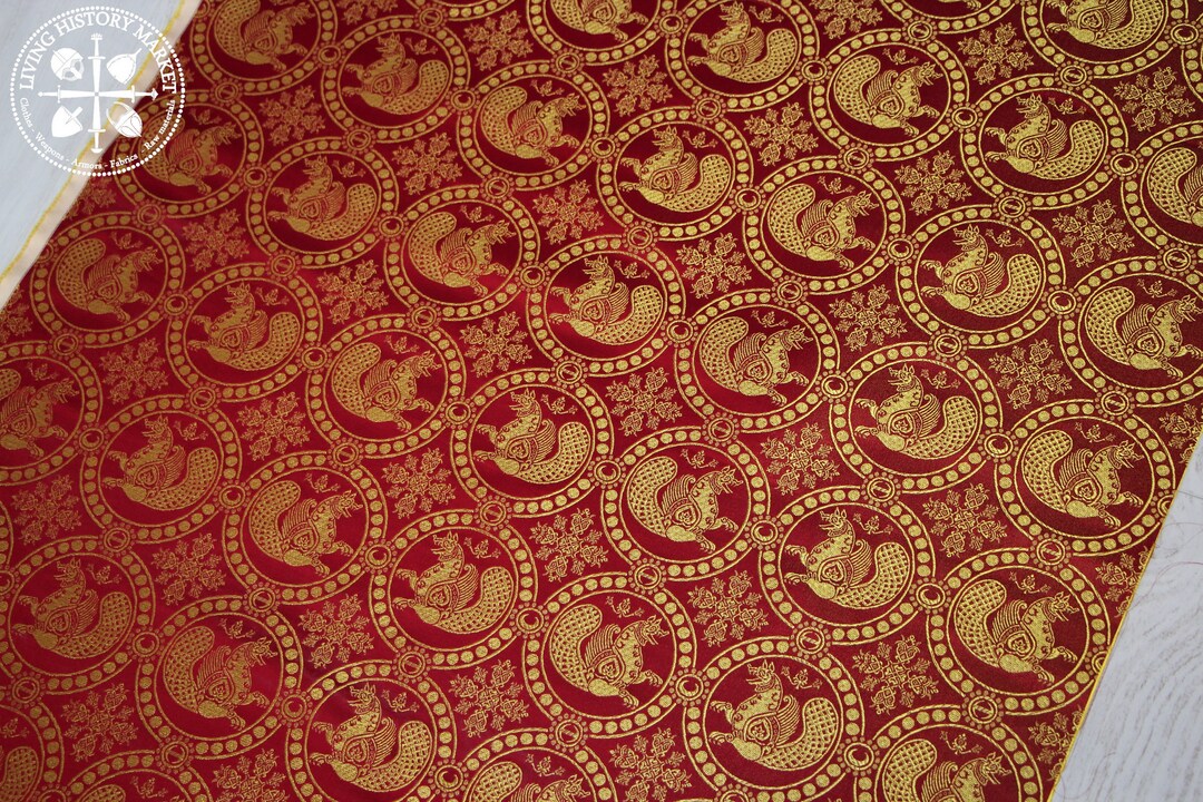 Senmurv Silk Brocade From Saint-leu & Moschevaya Balka Byzantine ...