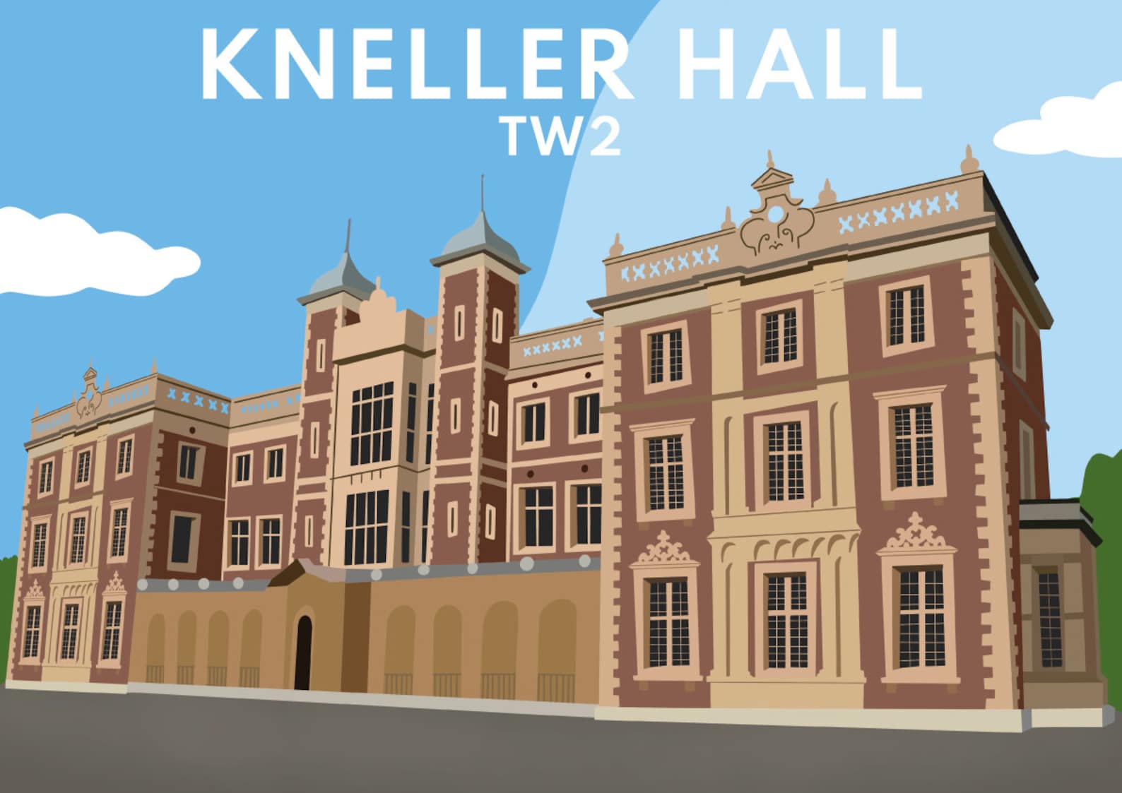 Kneller Hall, Whitton TW2 - Digital Print - Etsy UK