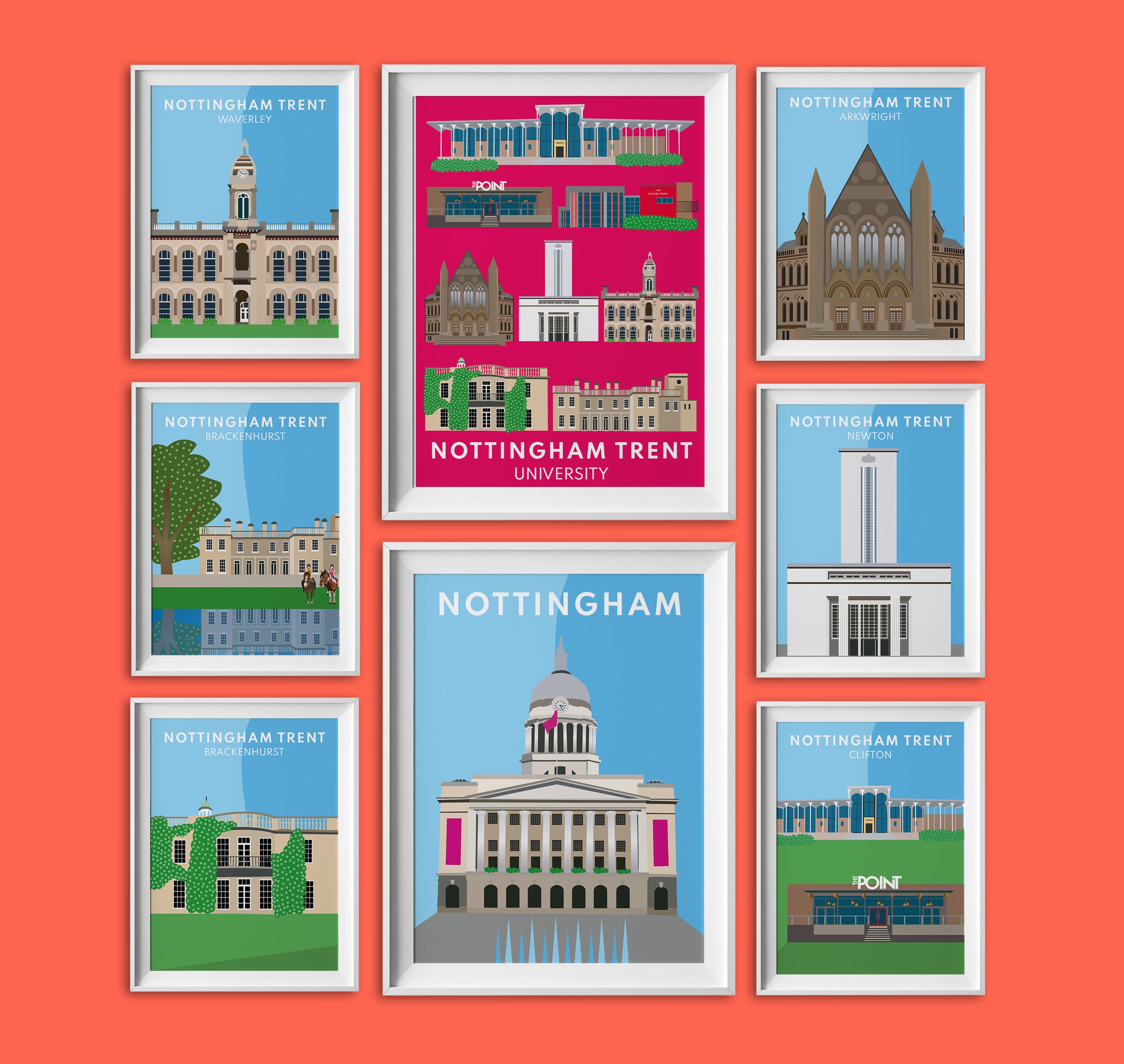 Nottingham Trent University City Campus Arkwright Art Print - Etsy